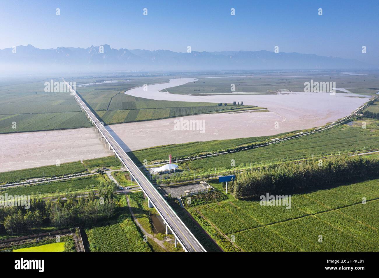 Shaanxi province along the yellow tourist highway on the southern tip of the wei river extra ...