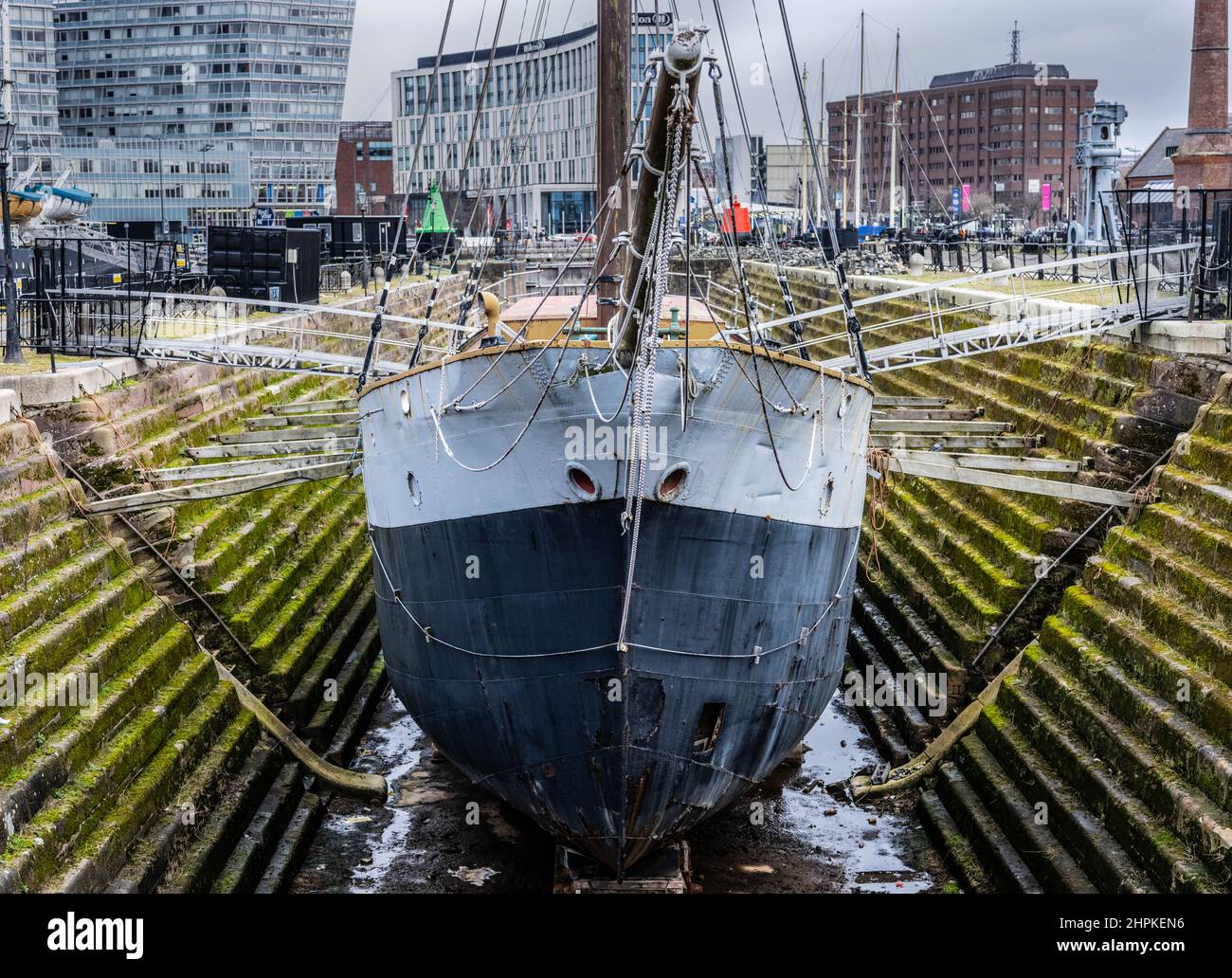 Dry dock at Royal Albert Dock, Liverpool Stock Photo - Alamy