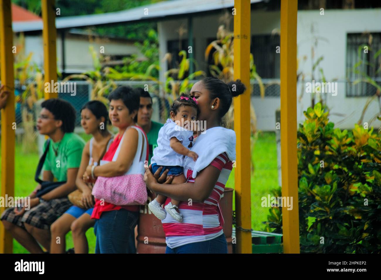 Bus station, Route 21, Guanacaste, Arenal Lake, Republic of Costa Rica ...