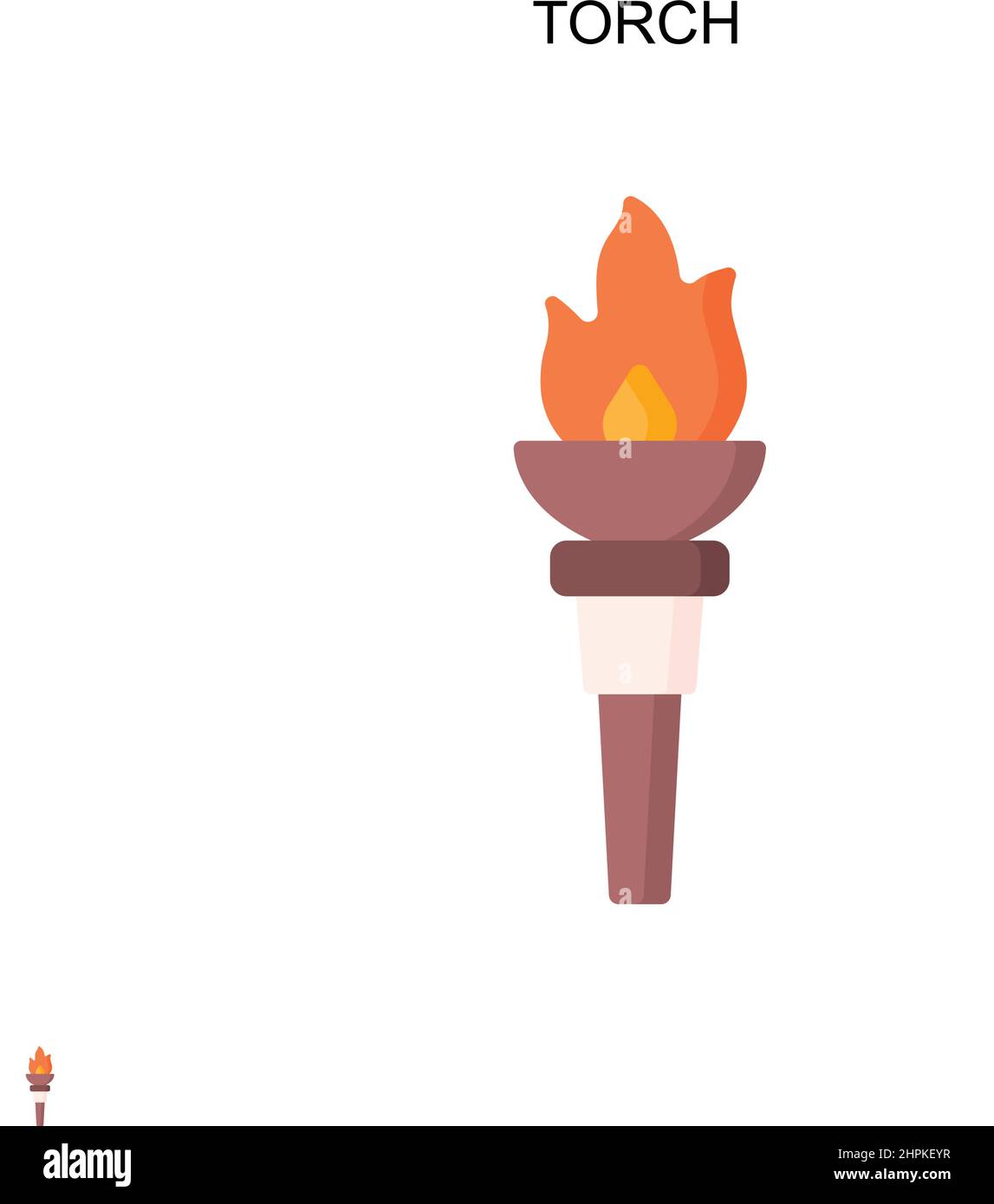 Torch fire silhouette Stock Vector Images - Alamy