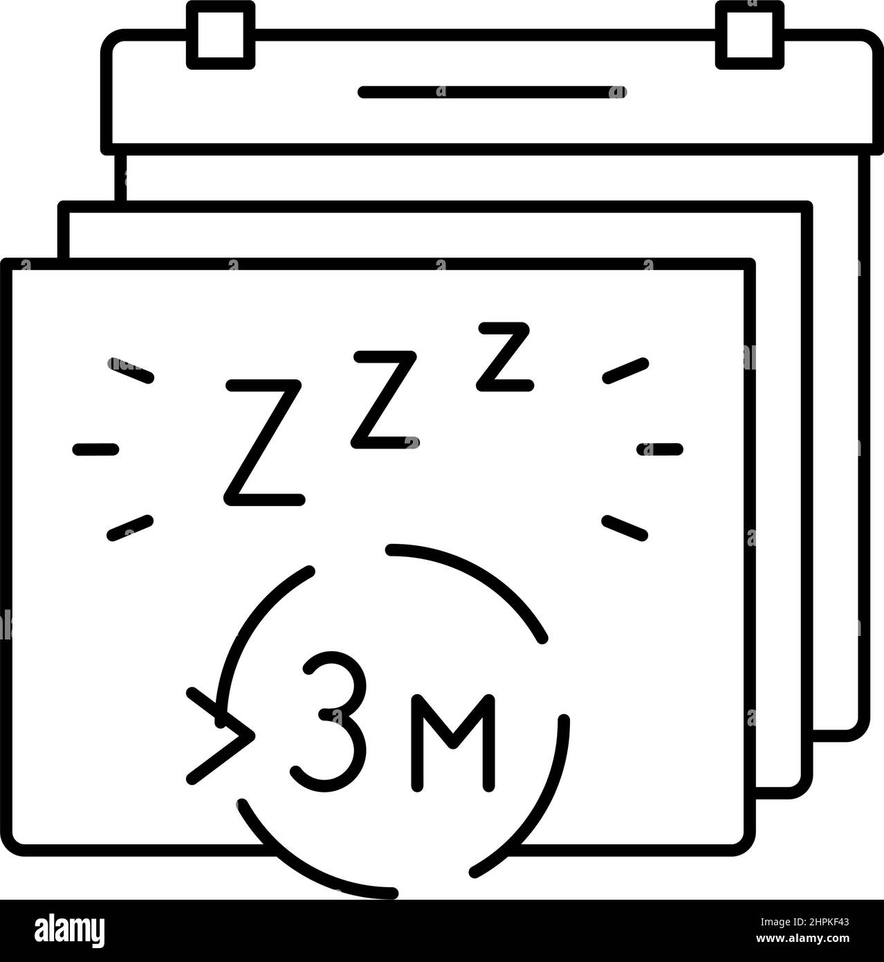 chronic insomnia line icon vector illustration Stock Vector Image & Art ...
