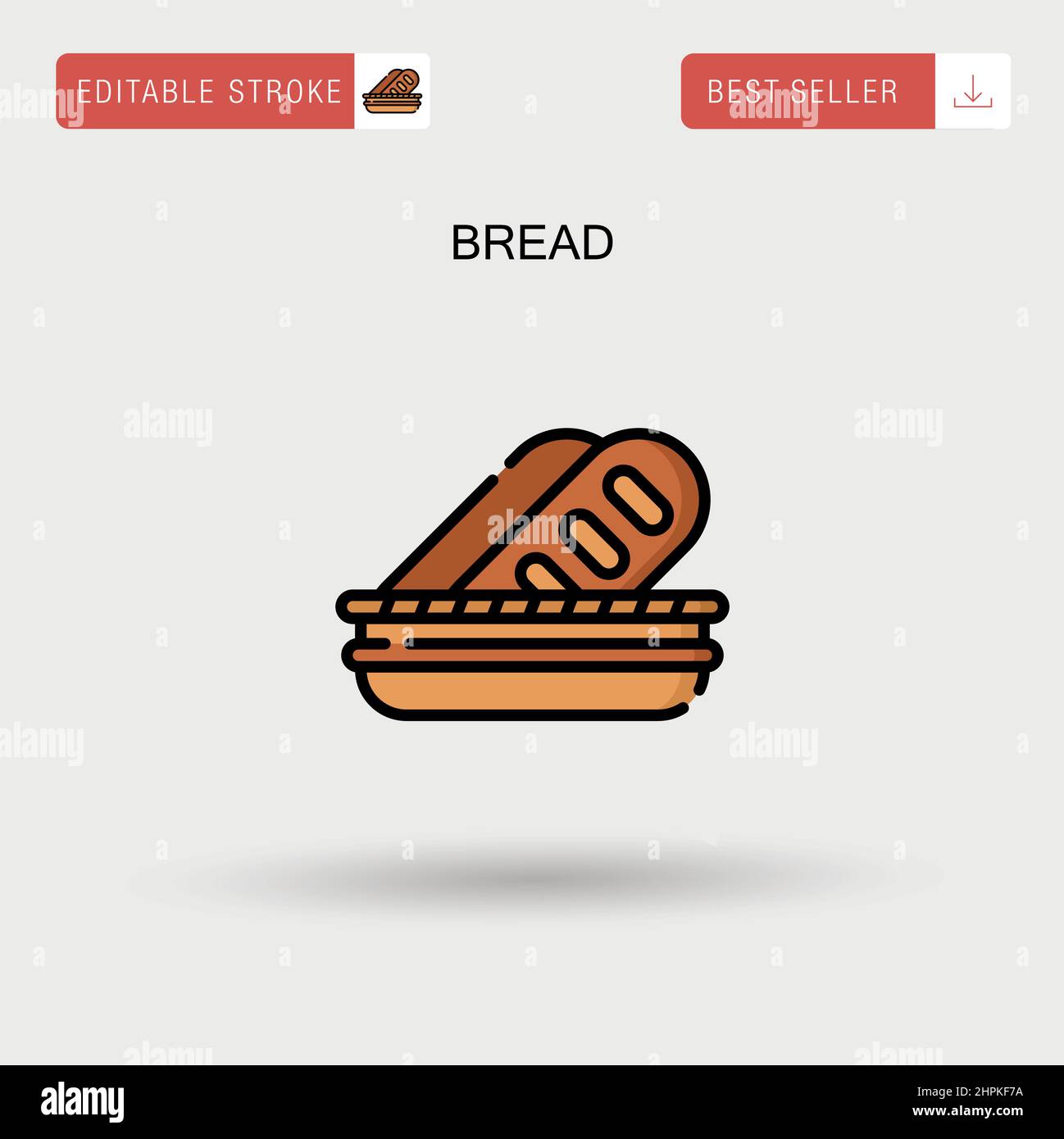 Top view brown bread isolated Stock Vector Images - Alamy