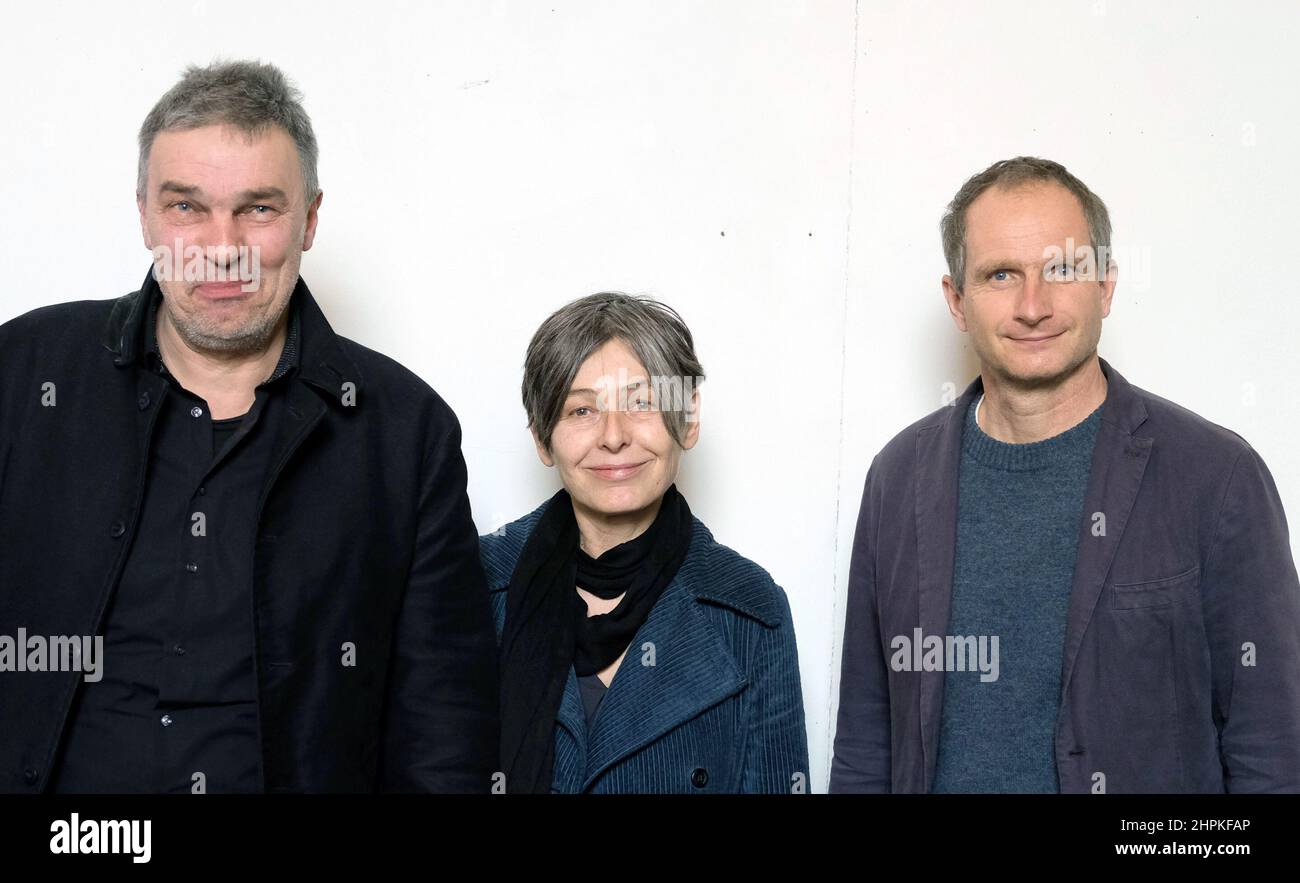Halle, Germany. 22nd Feb, 2022. Architects Stefan Burger (l-r), Birgit ...