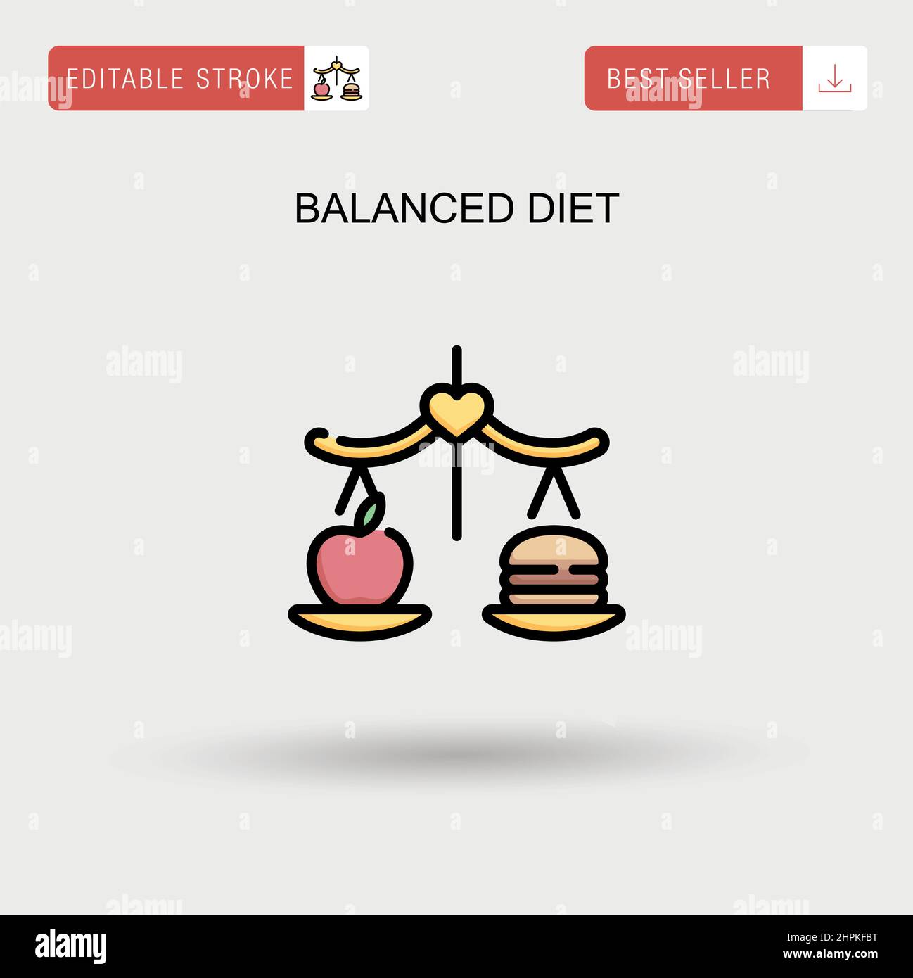 Balanced diet Simple vector icon Stock Vector Image & Art - Alamy