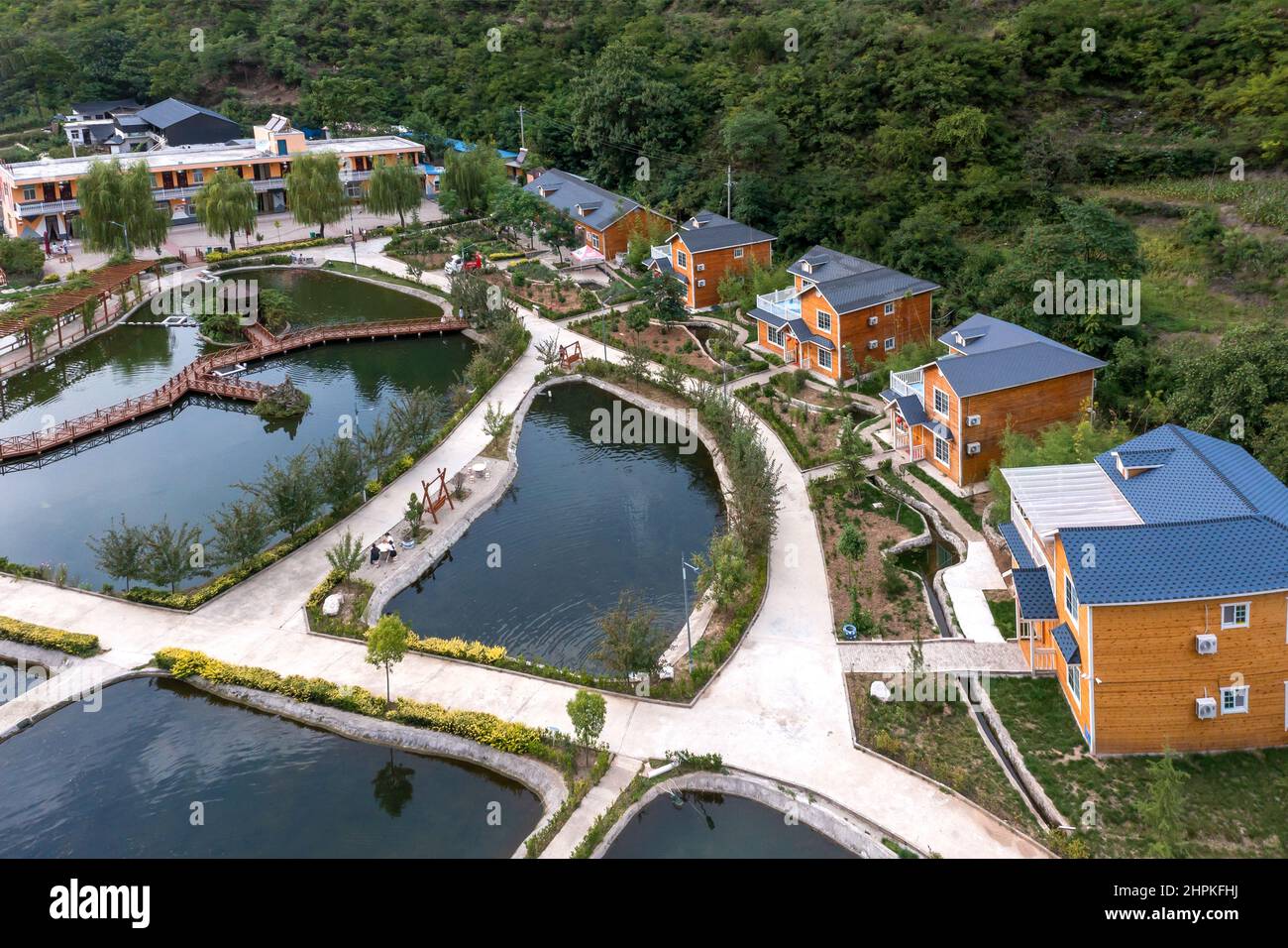 Funiu district of western henan rural home stay facility Stock Photo ...