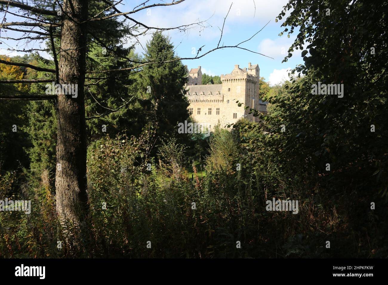 Dean Castle, Kilmarnock, Ayrshire, Scotland, UK. Undergoing restoration ...