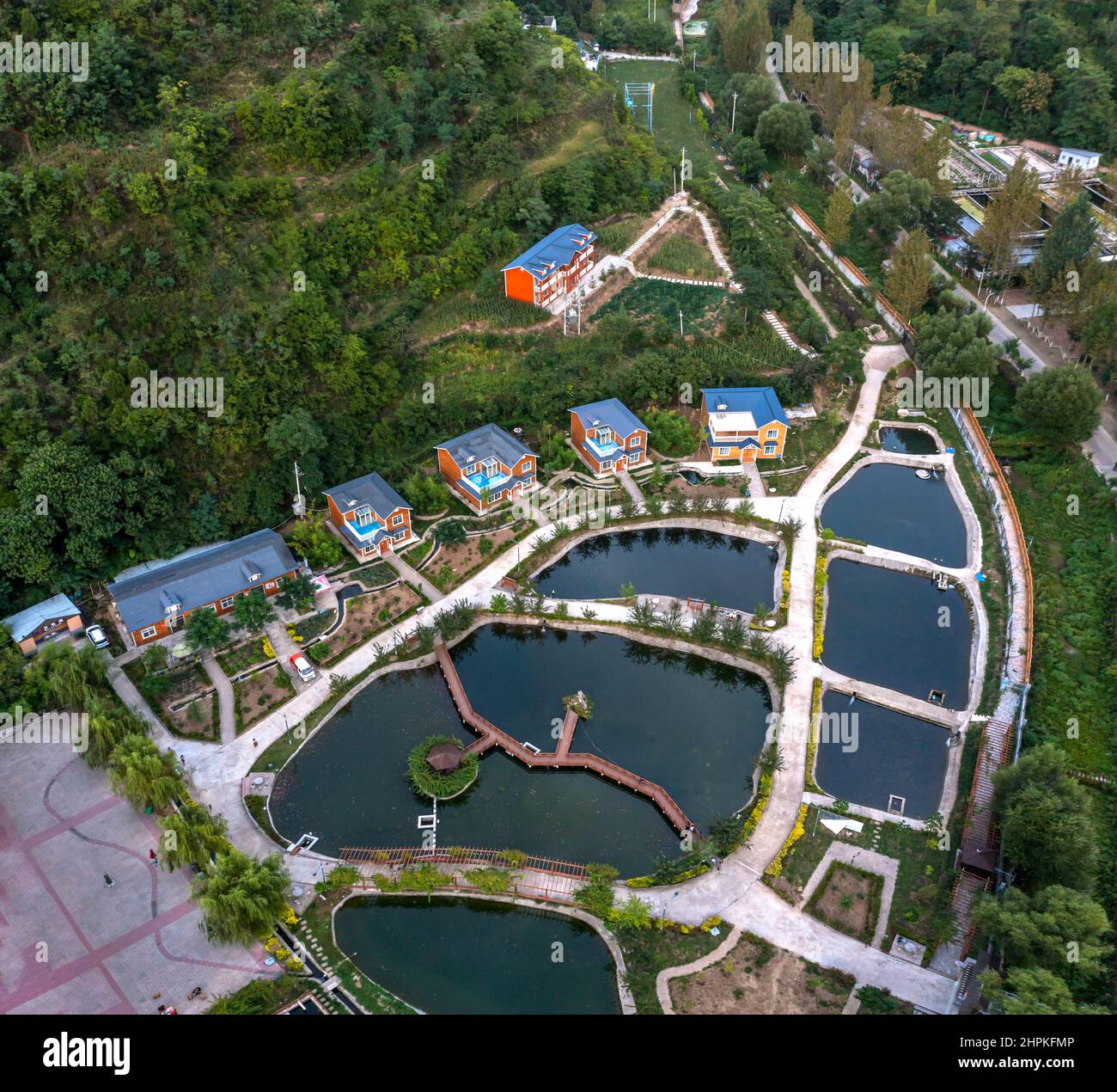 The western mountains, henan rural home stay facility Stock Photo - Alamy