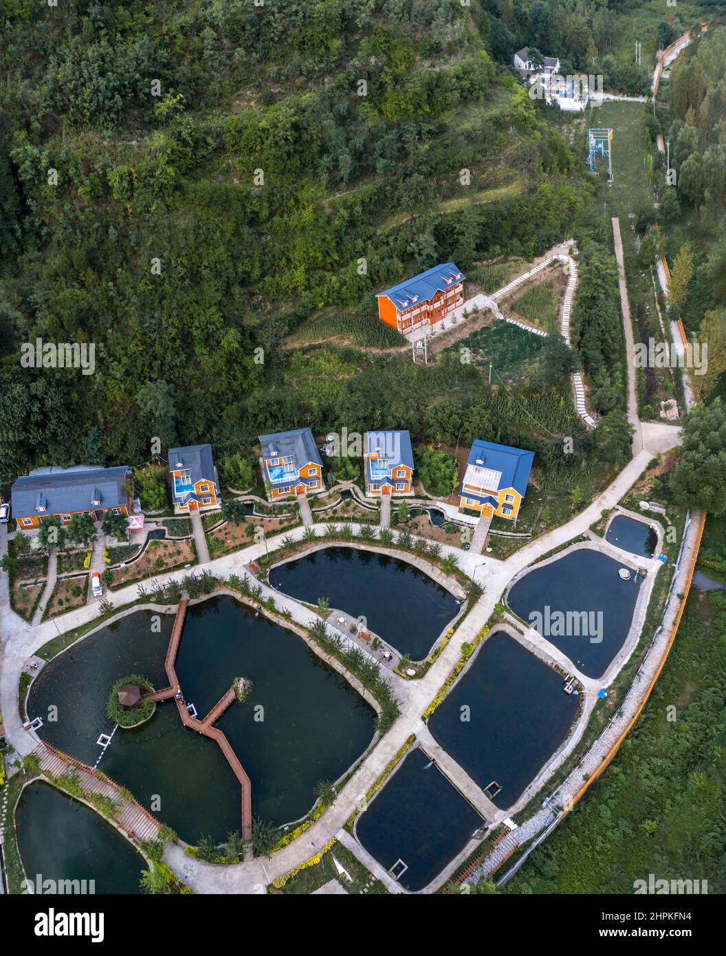 The western mountains, henan rural home stay facility Stock Photo - Alamy