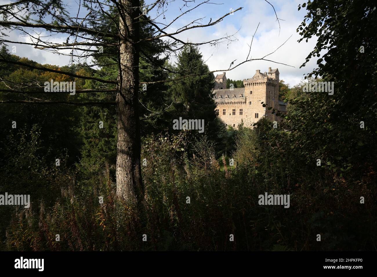Dean Castle, Kilmarnock, Ayrshire, Scotland, UK. Undergoing restoration ...