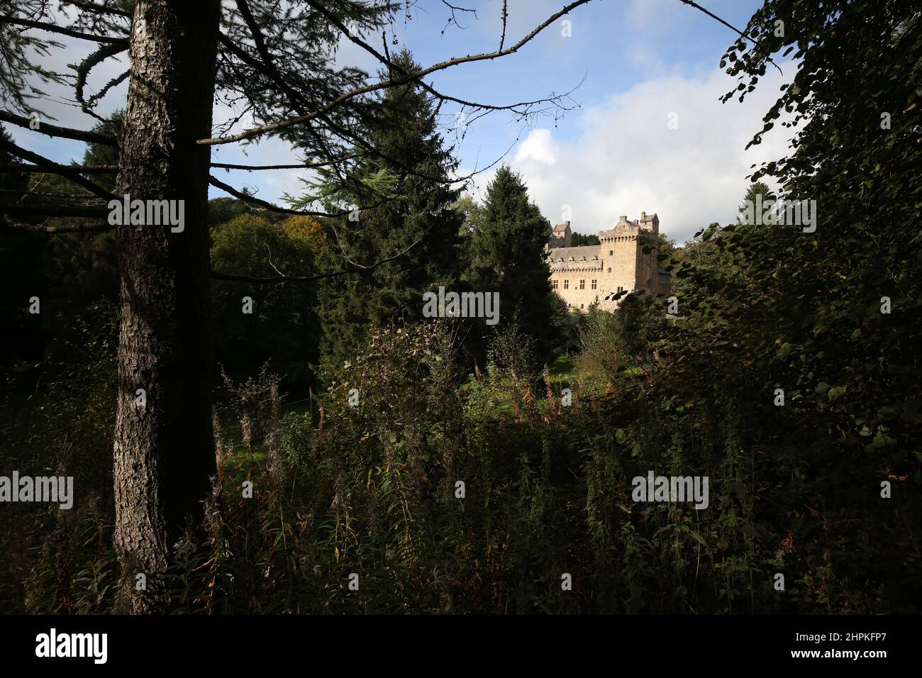 Dean Castle, Kilmarnock, Ayrshire, Scotland, UK. Undergoing restoration ...