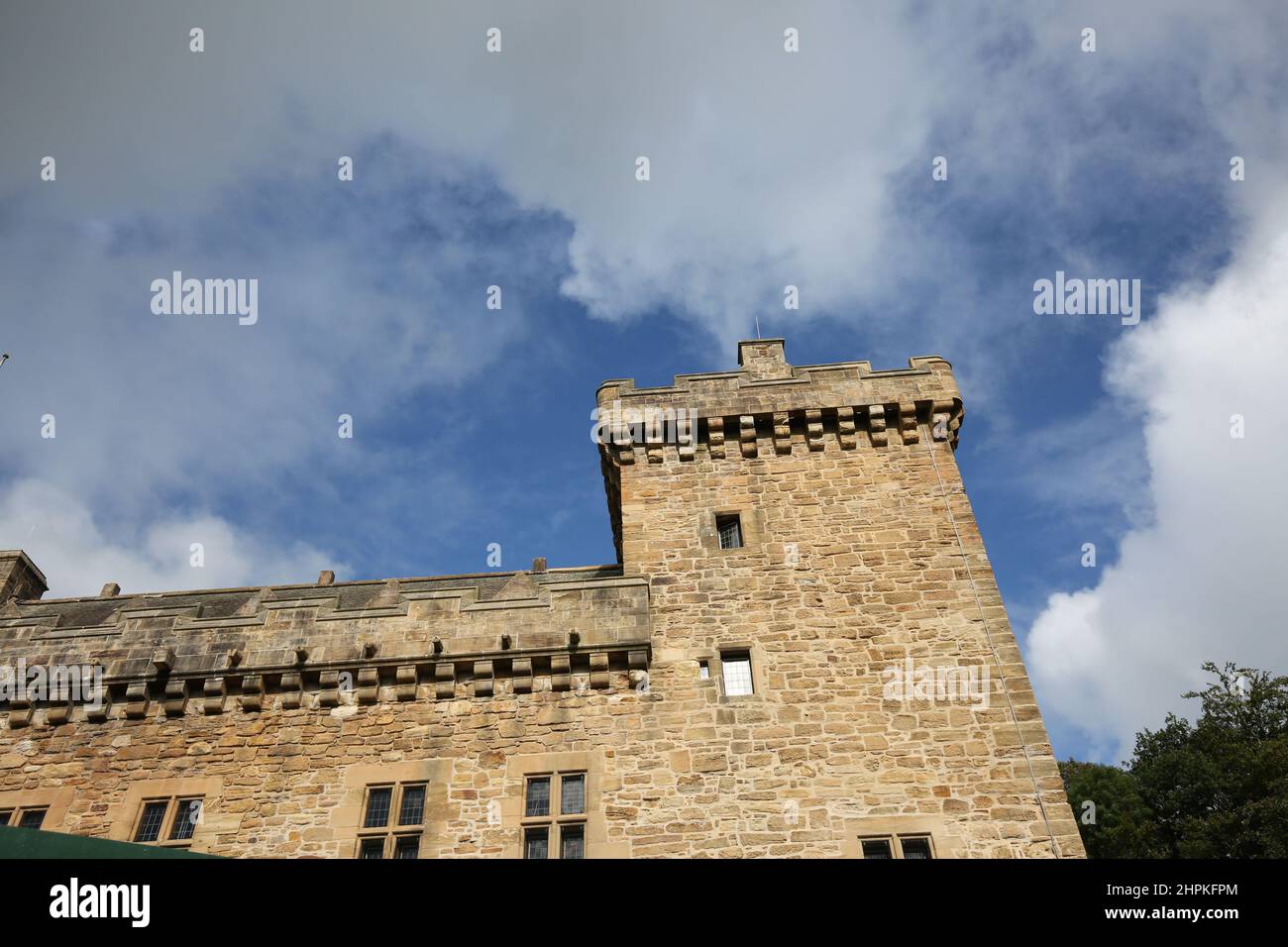Dean Castle, Kilmarnock, Ayrshire, Scotland, UK. Undergoing restoration ...