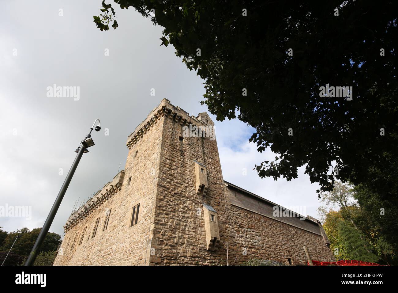 Dean Castle, Kilmarnock, Ayrshire, Scotland, UK. Undergoing restoration ...