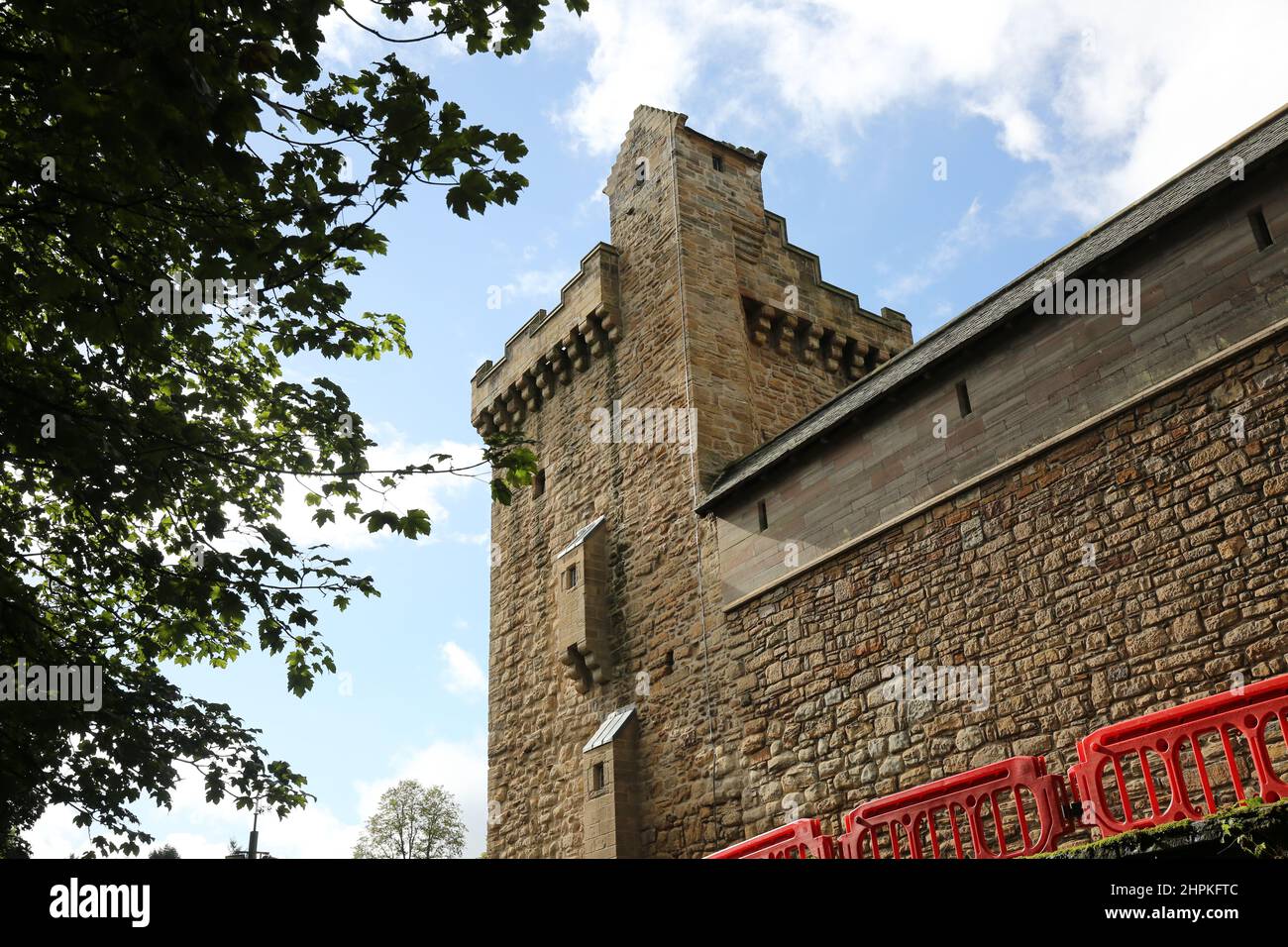 Dean Castle, Kilmarnock, Ayrshire, Scotland, UK. Undergoing restoration ...