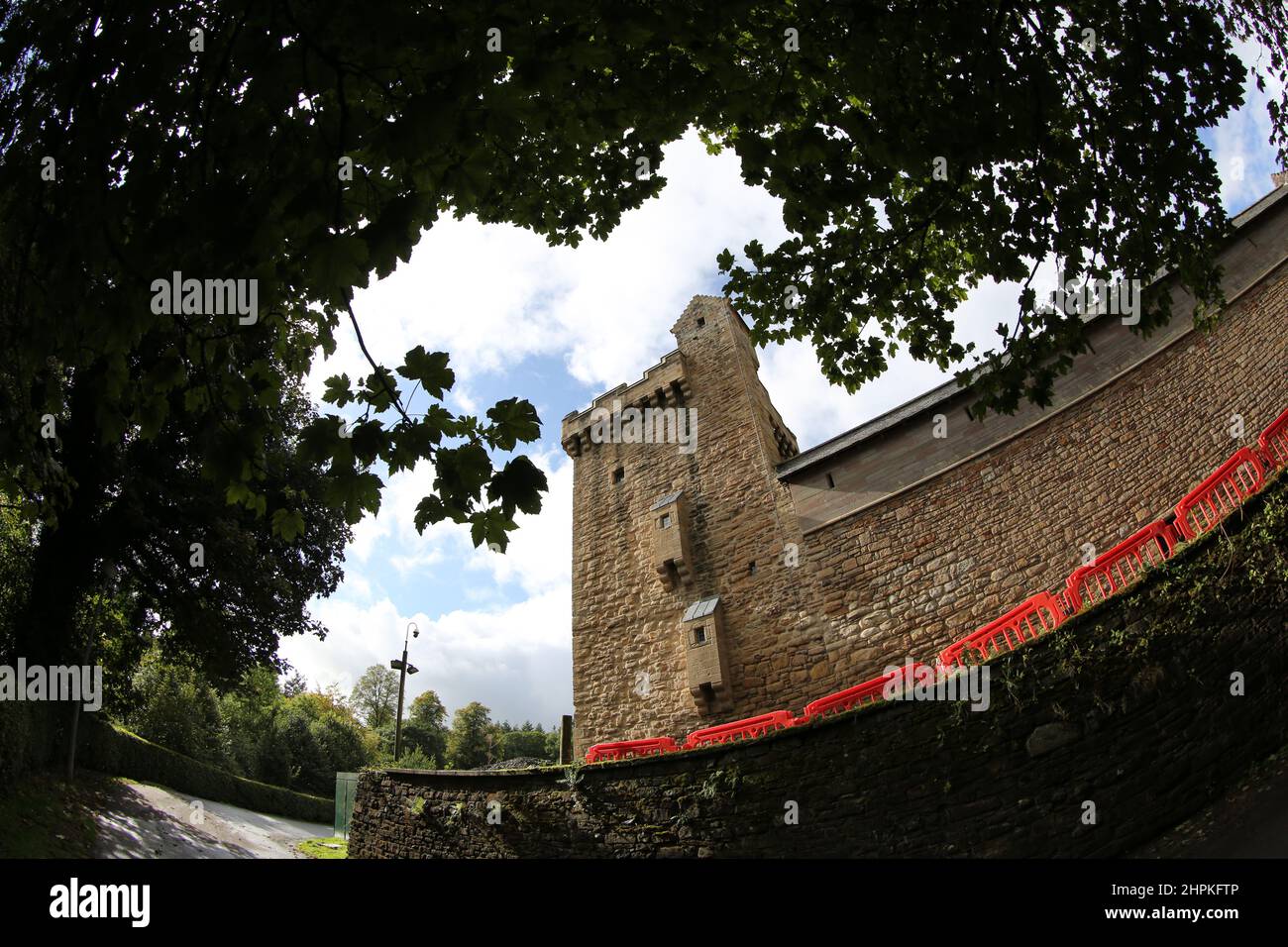 Dean Castle, Kilmarnock, Ayrshire, Scotland, UK. Undergoing restoration ...