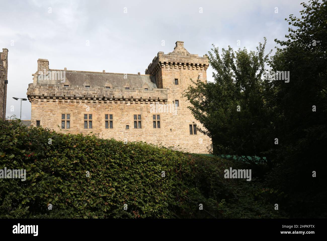 Dean Castle, Kilmarnock, Ayrshire, Scotland, UK. Undergoing restoration ...