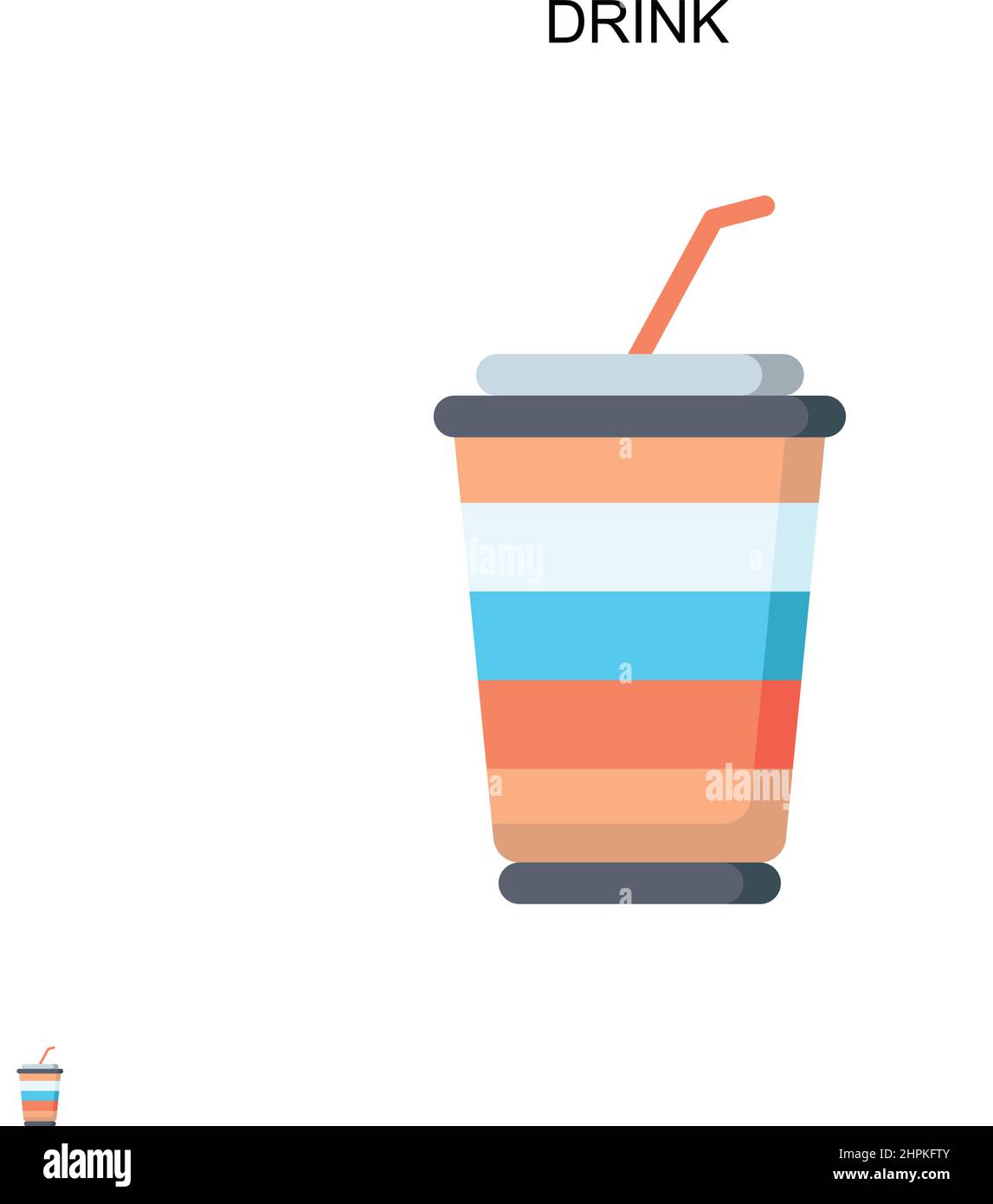 Drink Simple vector icon. Illustration symbol design template for web ...