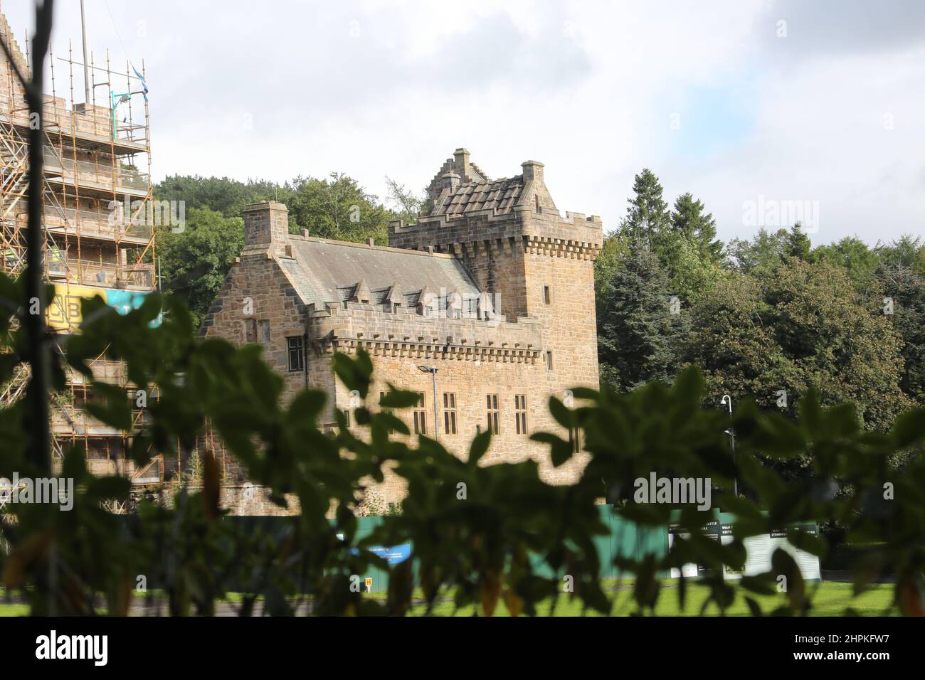 Dean Castle, Kilmarnock, Ayrshire, Scotland, UK. Undergoing restoration ...