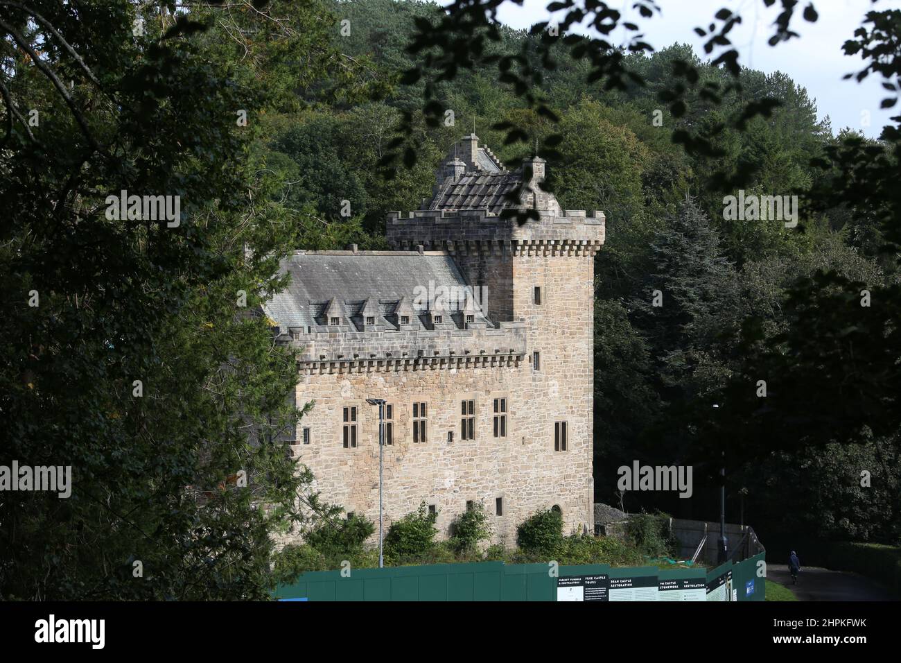 Dean Castle, Kilmarnock, Ayrshire, Scotland, UK. Undergoing restoration ...