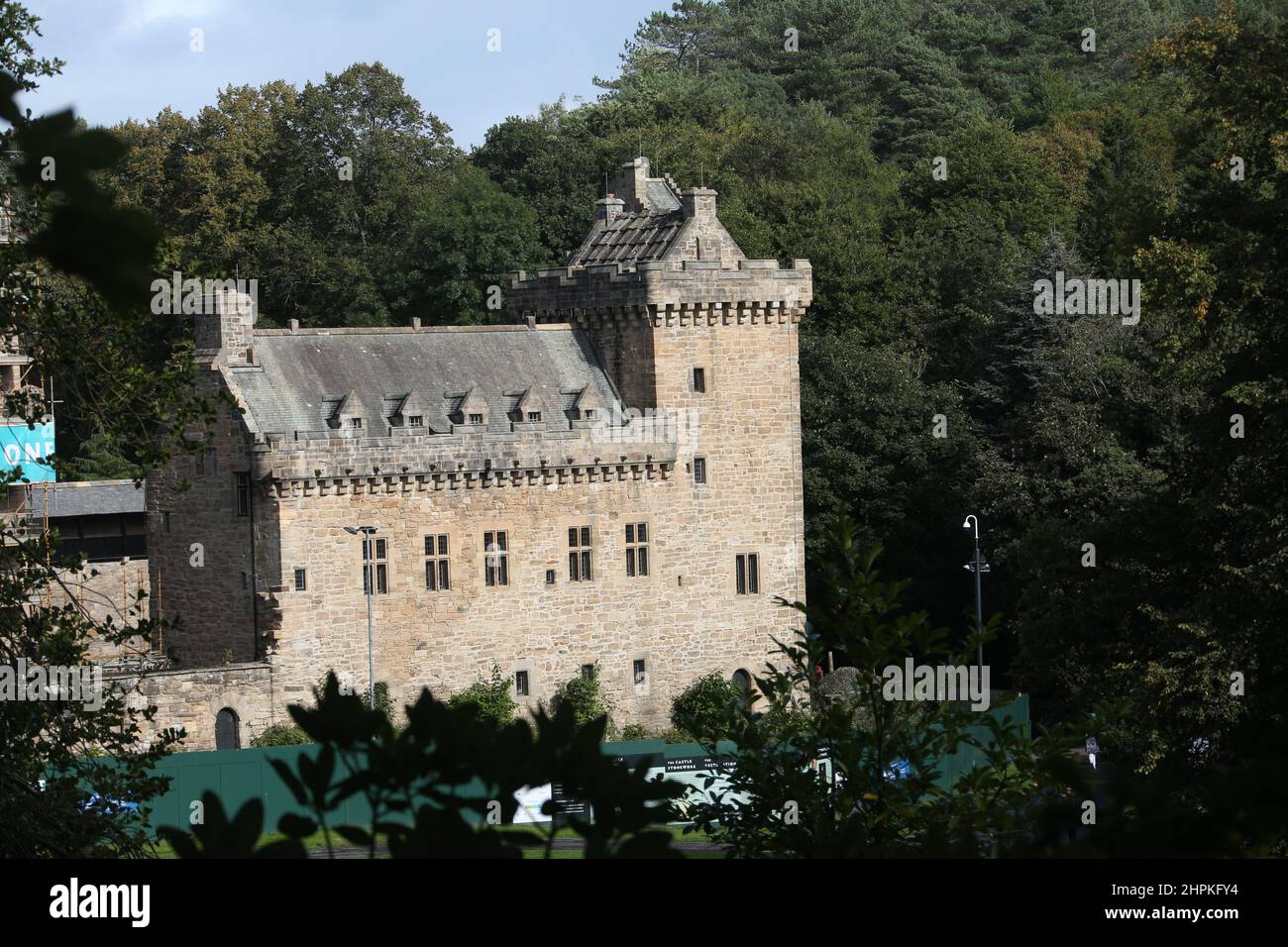 Dean Castle, Kilmarnock, Ayrshire, Scotland, UK. Undergoing restoration ...