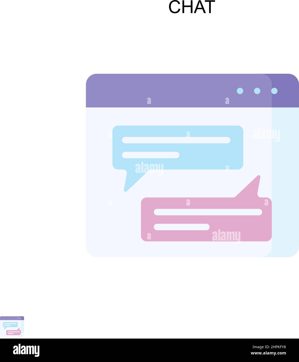 Chat Simple vector icon. Illustration symbol design template for web ...