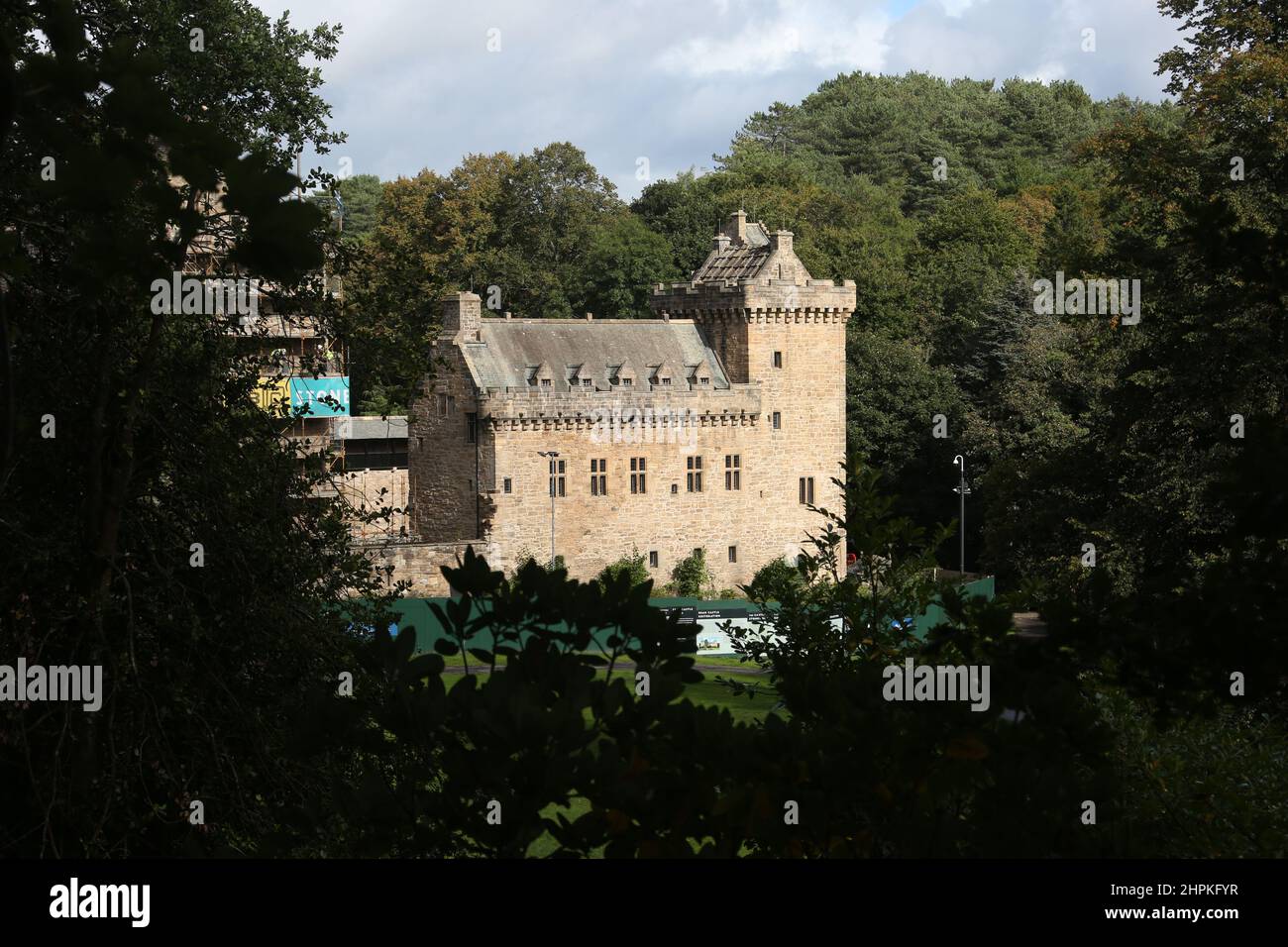 Dean Castle, Kilmarnock, Ayrshire, Scotland, UK. Undergoing restoration ...