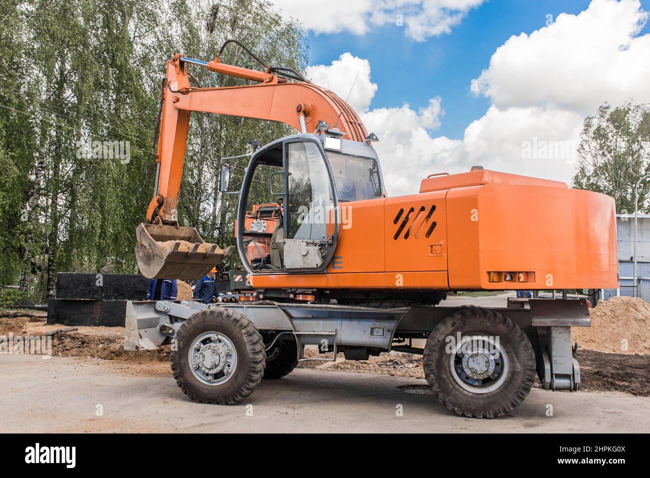 Excavator Heavy Industrial Machine Digging Equipment Excavation Work ...