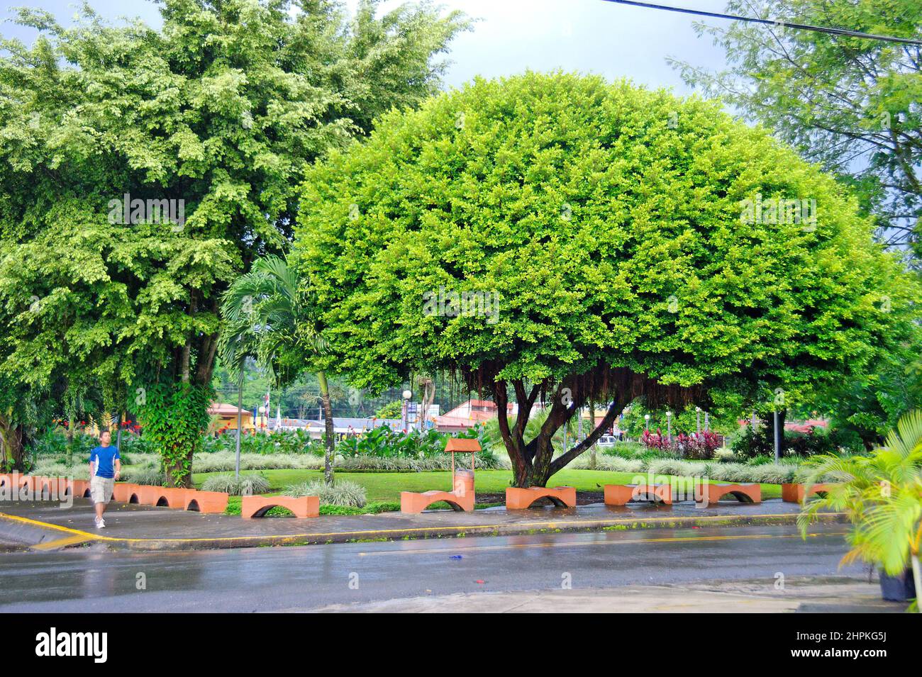 Costa Rica,La Fortuna Central street Stock Photo - Alamy