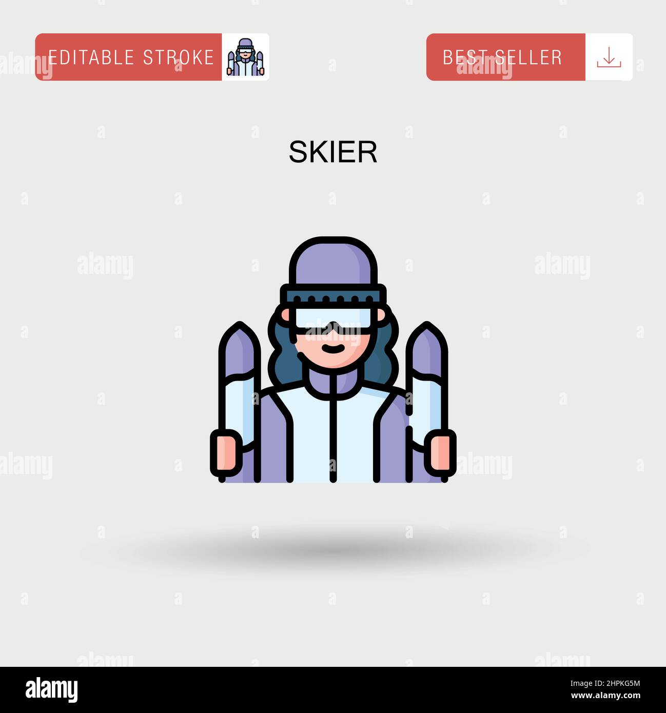 Ski skier extreme Stock Vector Images - Alamy