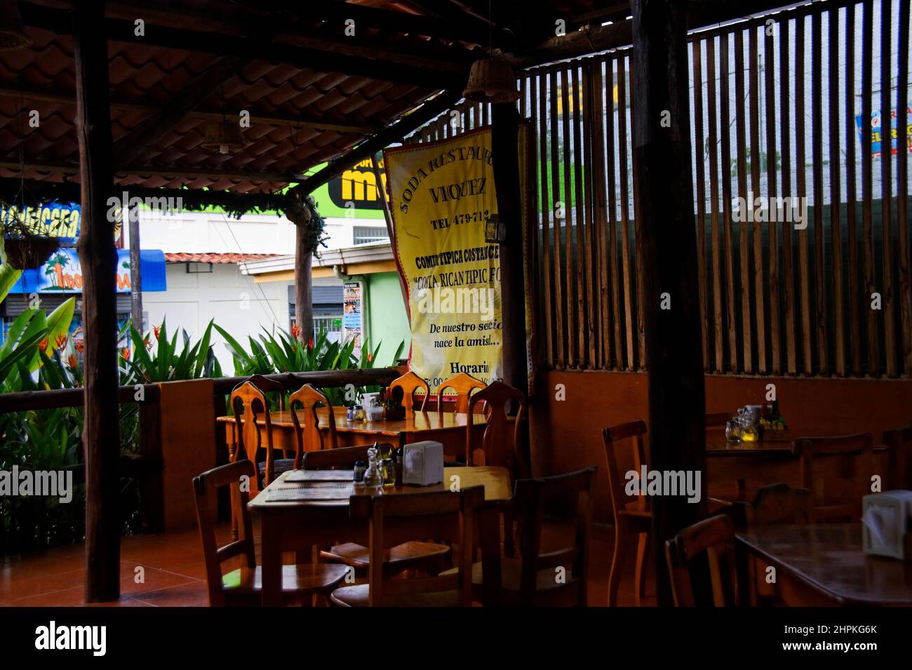 Costa Rica, La Fortuna soda restaurant Stock Photo - Alamy