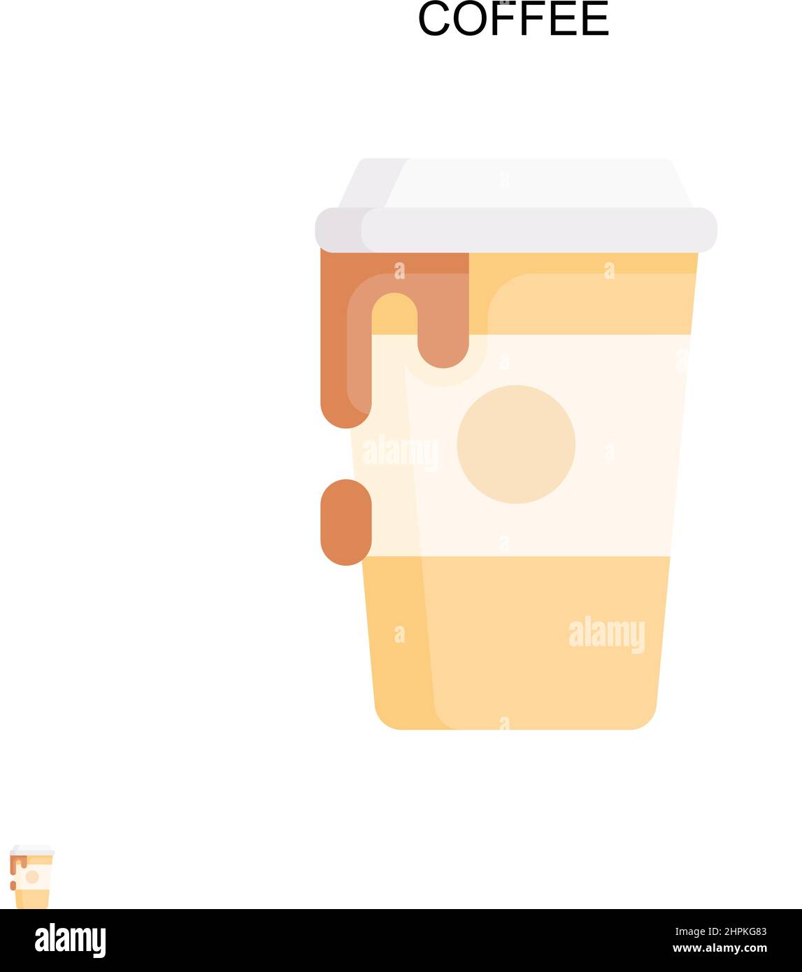 Coffee Simple vector icon. Illustration symbol design template for web ...