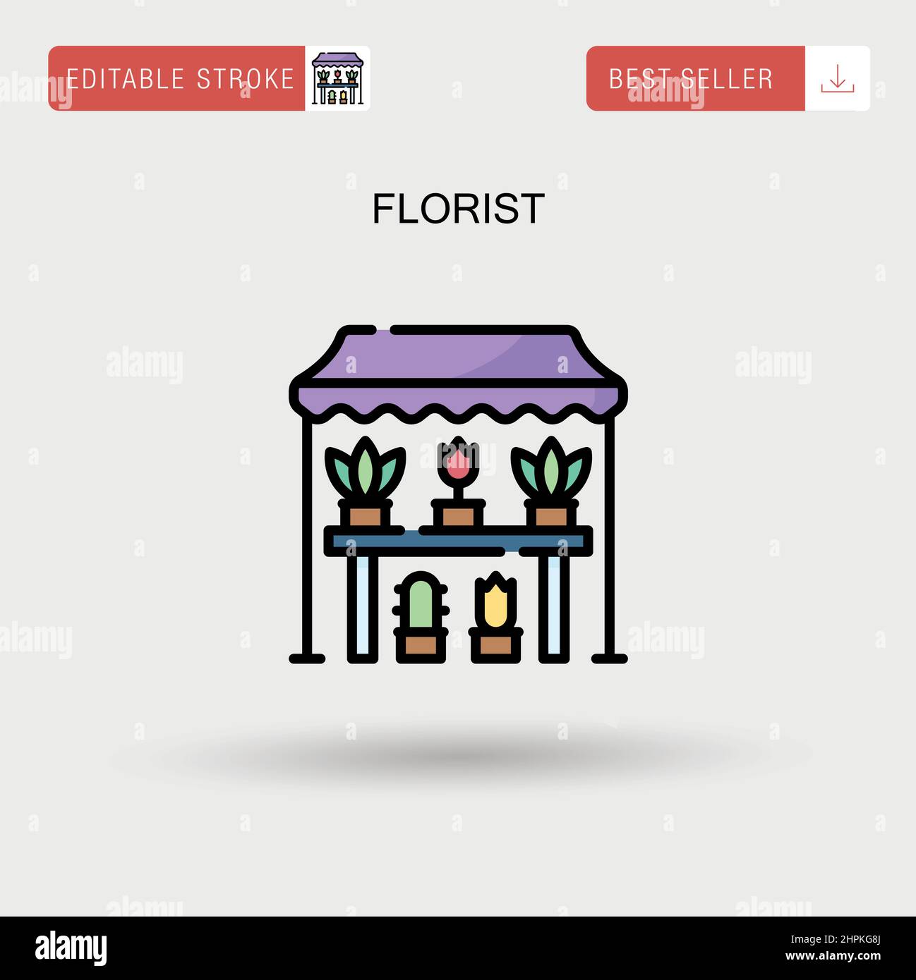 Owner small flower shop Stock Vector Images - Alamy