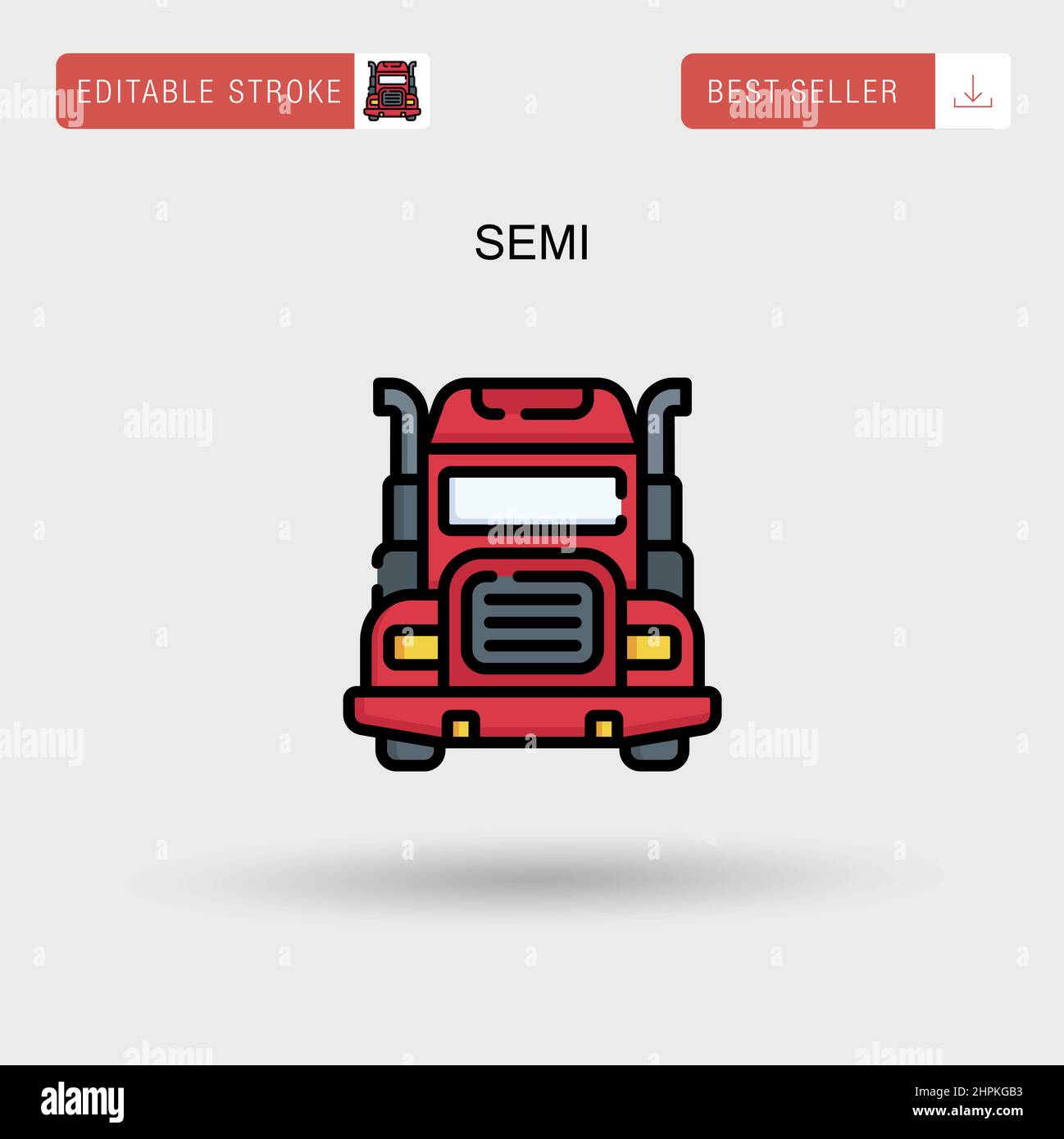 Semi truck Stock Vector Images - Alamy