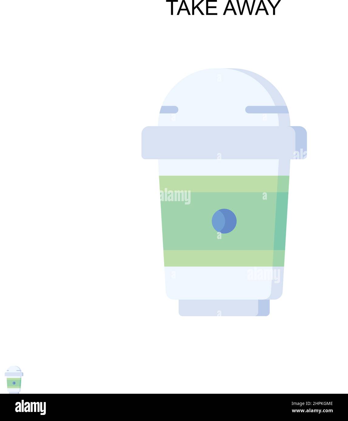 Take away Simple vector icon. Illustration symbol design template for ...