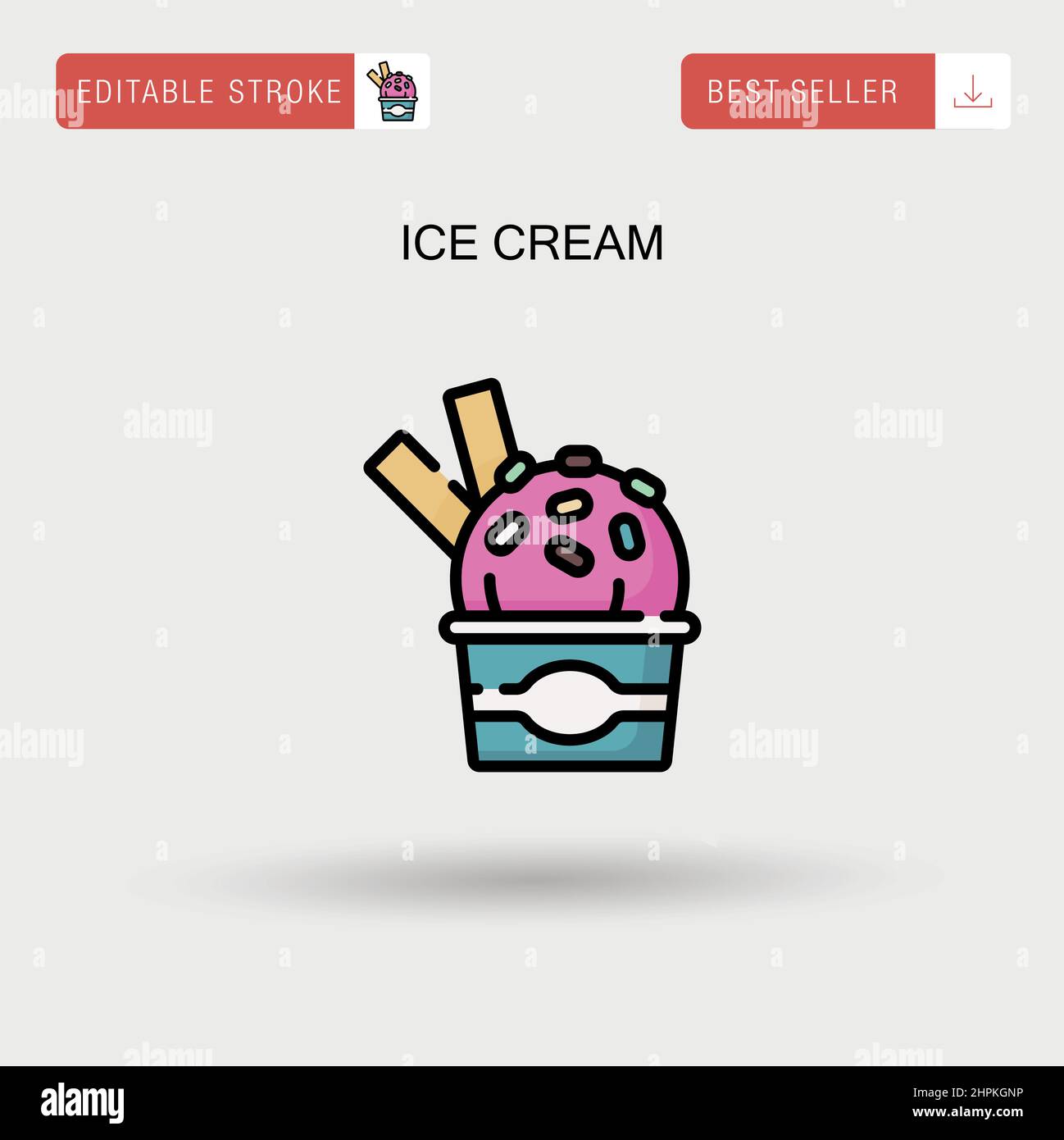 Ice cream Simple vector icon Stock Vector Image & Art - Alamy