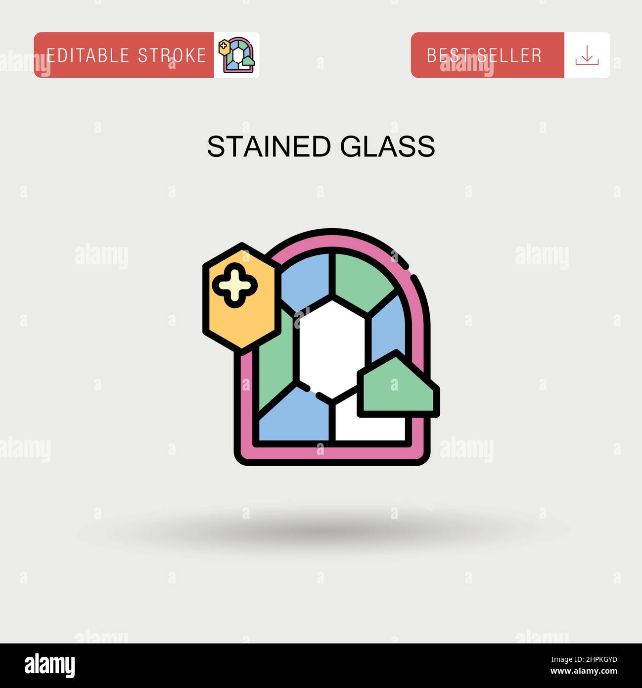 Stained color glass Stock Vector Images - Alamy
