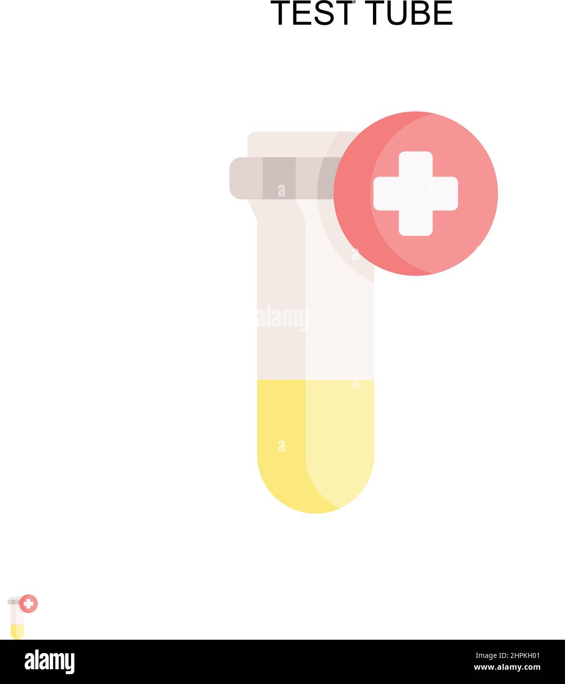 Test tube Simple vector icon. Illustration symbol design template for ...