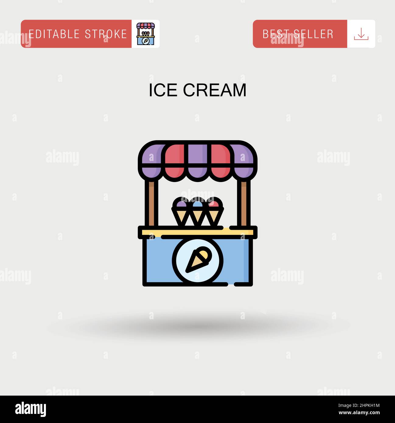Ice cream Simple vector icon Stock Vector Image & Art - Alamy
