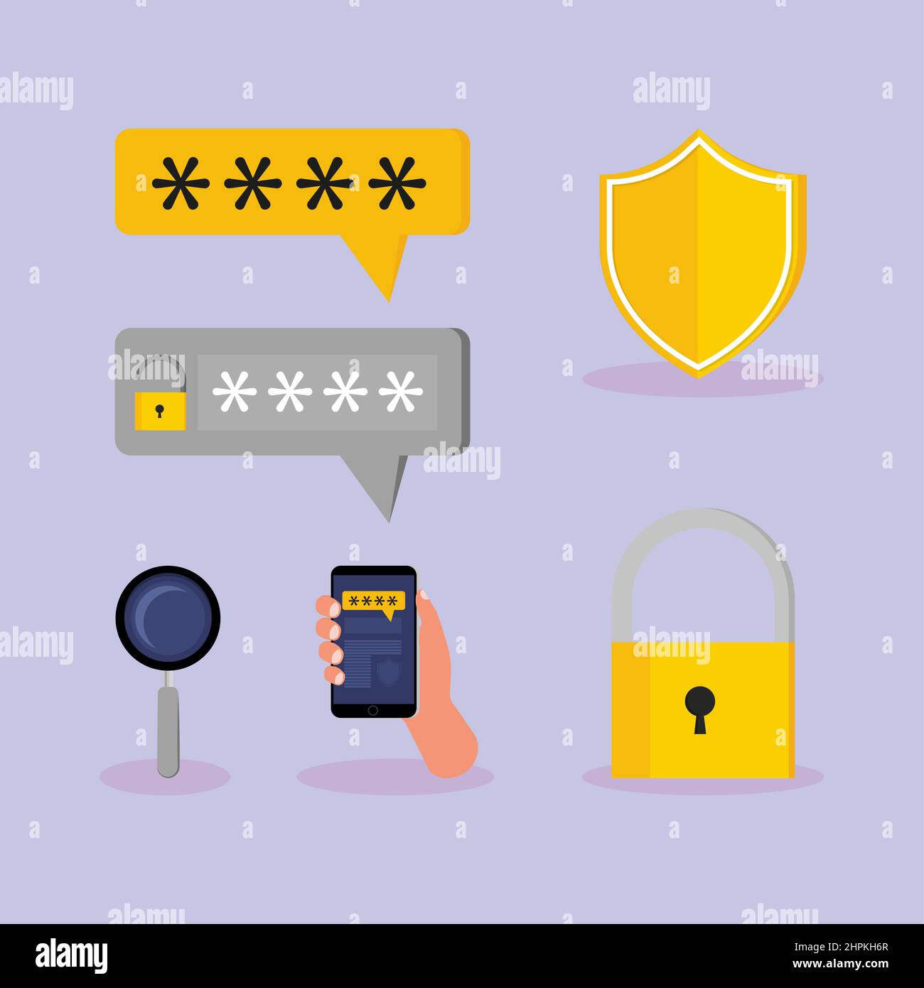 cyber security icons Stock Vector Image & Art - Alamy