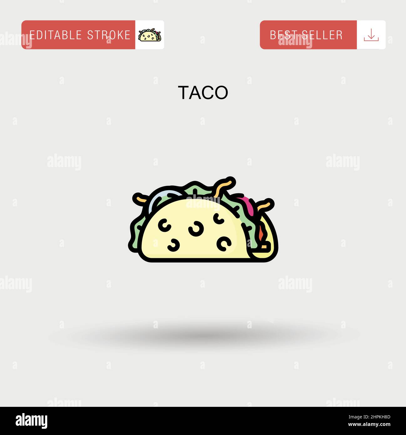 Taco mexican food vector banner hi-res stock photography and images - Alamy