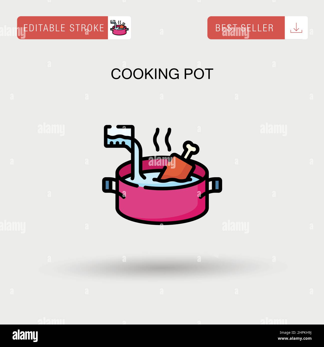 Cooking pot Simple vector icon Stock Vector Image & Art - Alamy