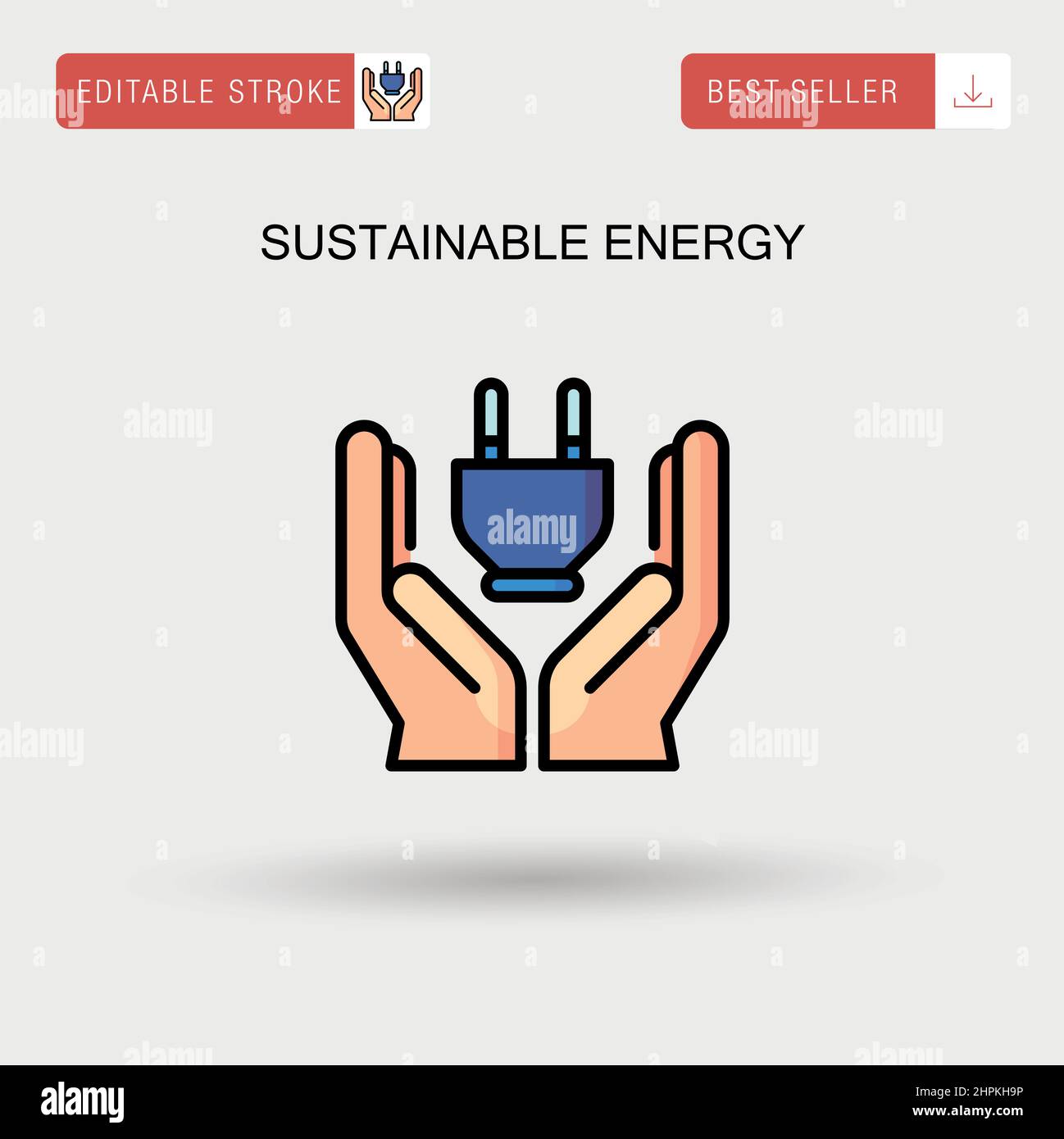 Sustainable energy Simple vector icon Stock Vector Image & Art - Alamy