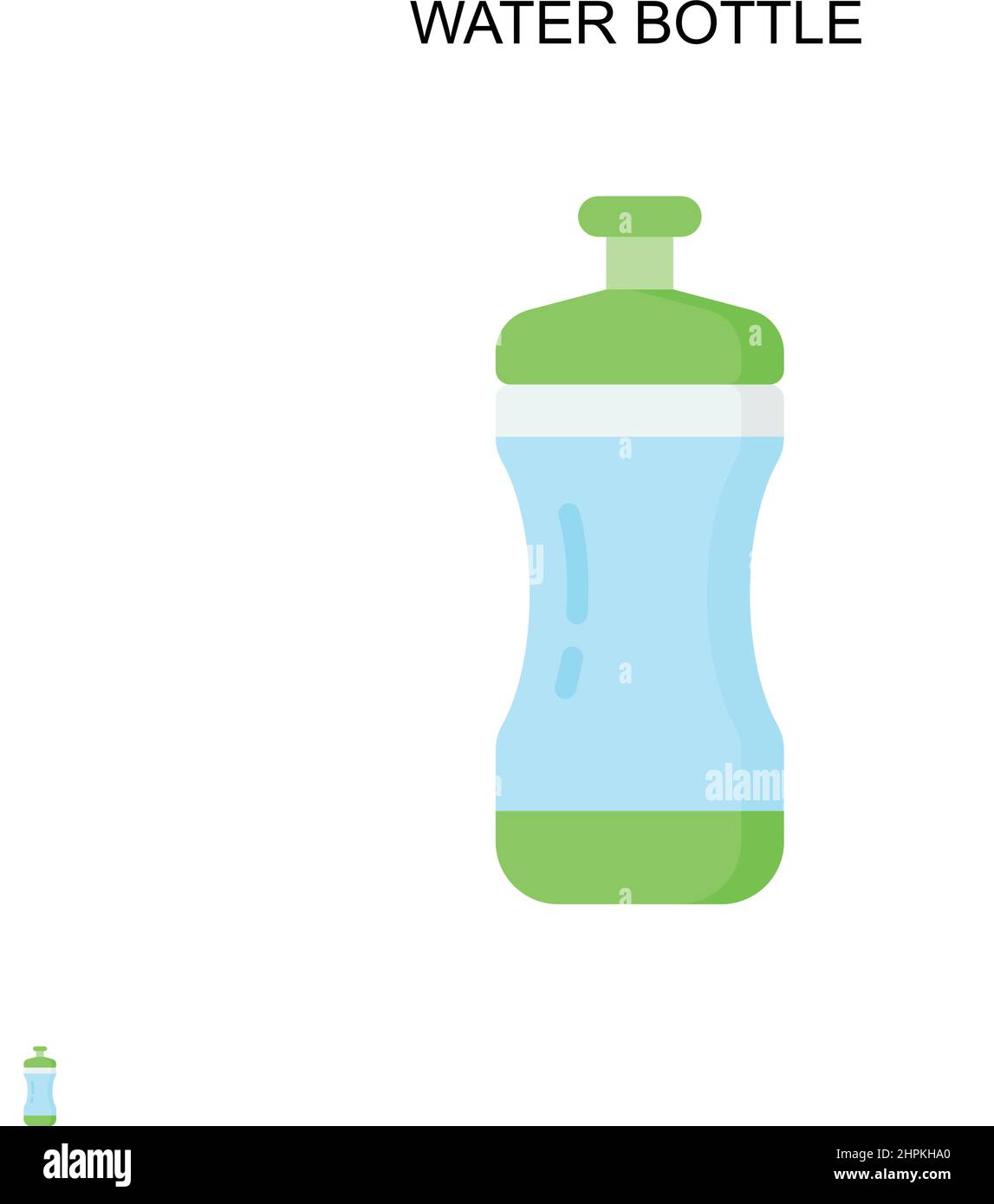Water bottle Simple vector icon. Illustration symbol design template ...