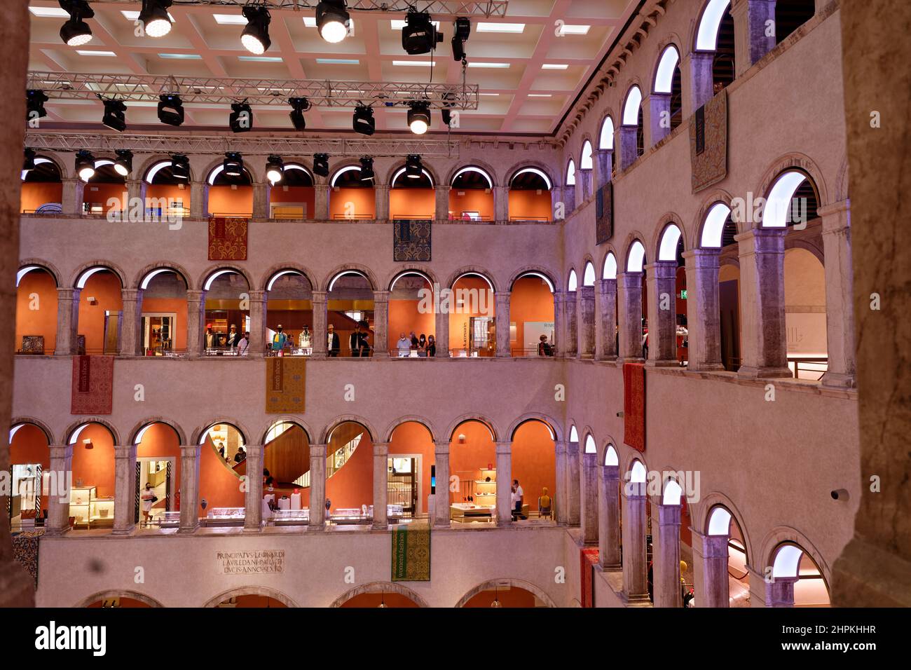 Interior of Fondaco dei Tedeschi, Venice, Veneto, Italy, Europe Stock ...