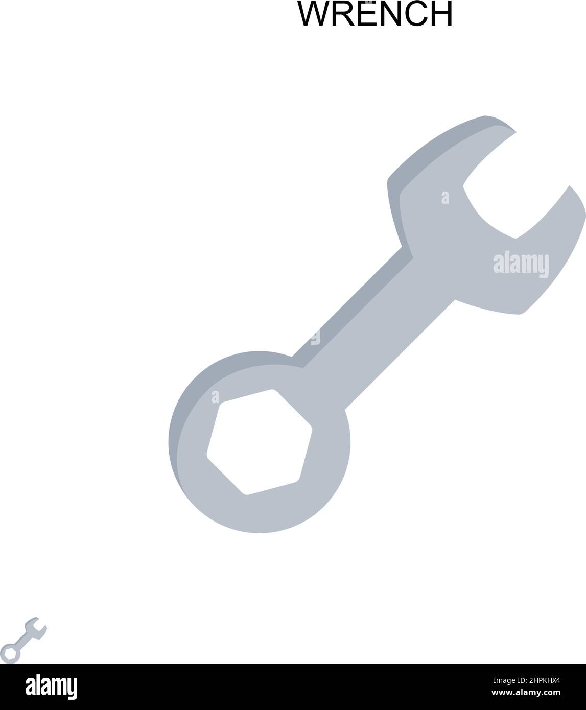 Wrench Simple vector icon. Illustration symbol design template for web ...