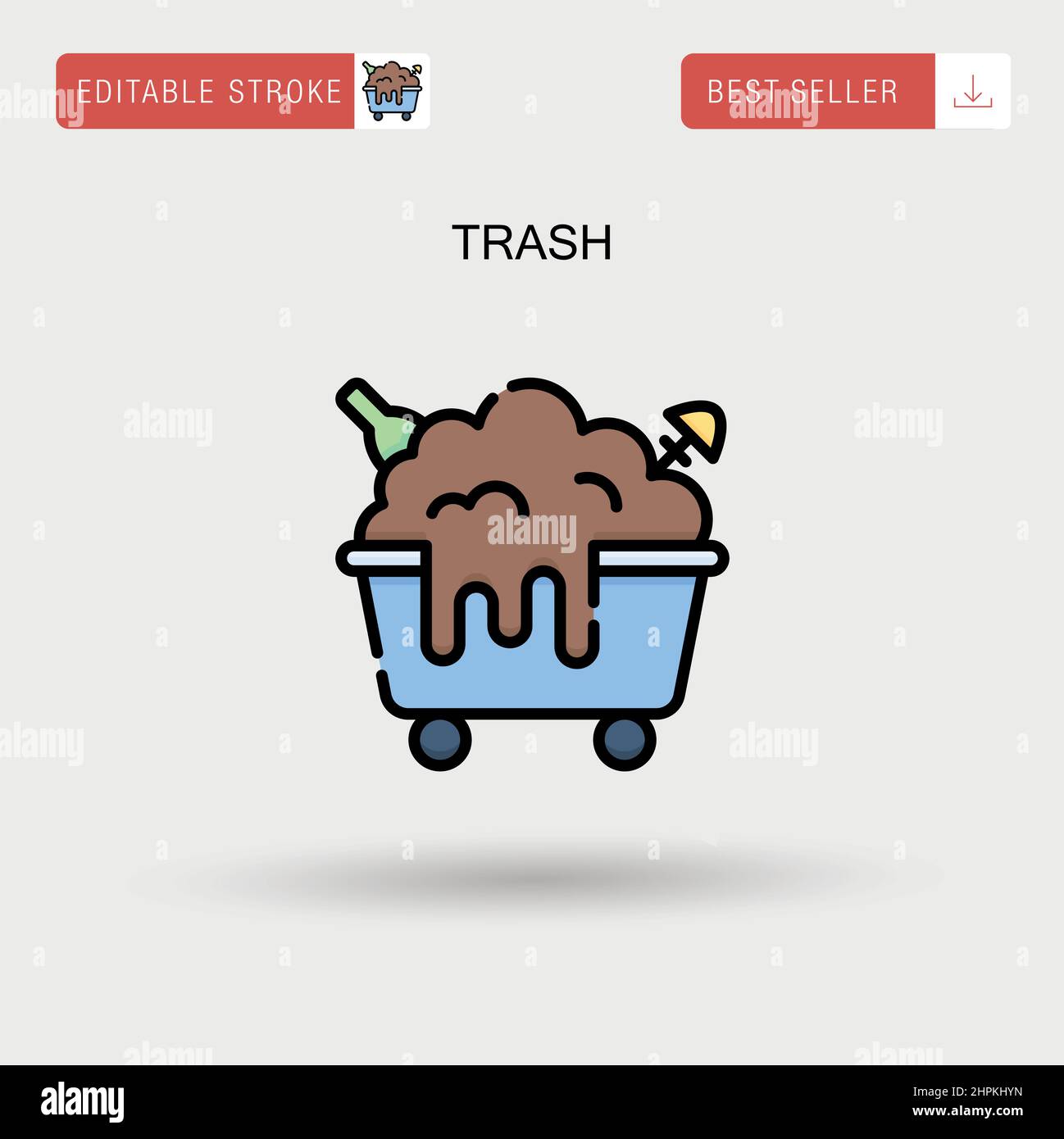 Trash Simple vector icon Stock Vector Image & Art - Alamy