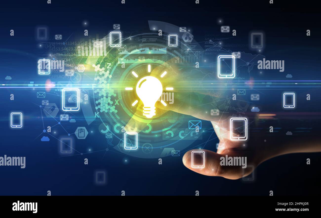 touching with soft gesture multimedia screen with future technology ...