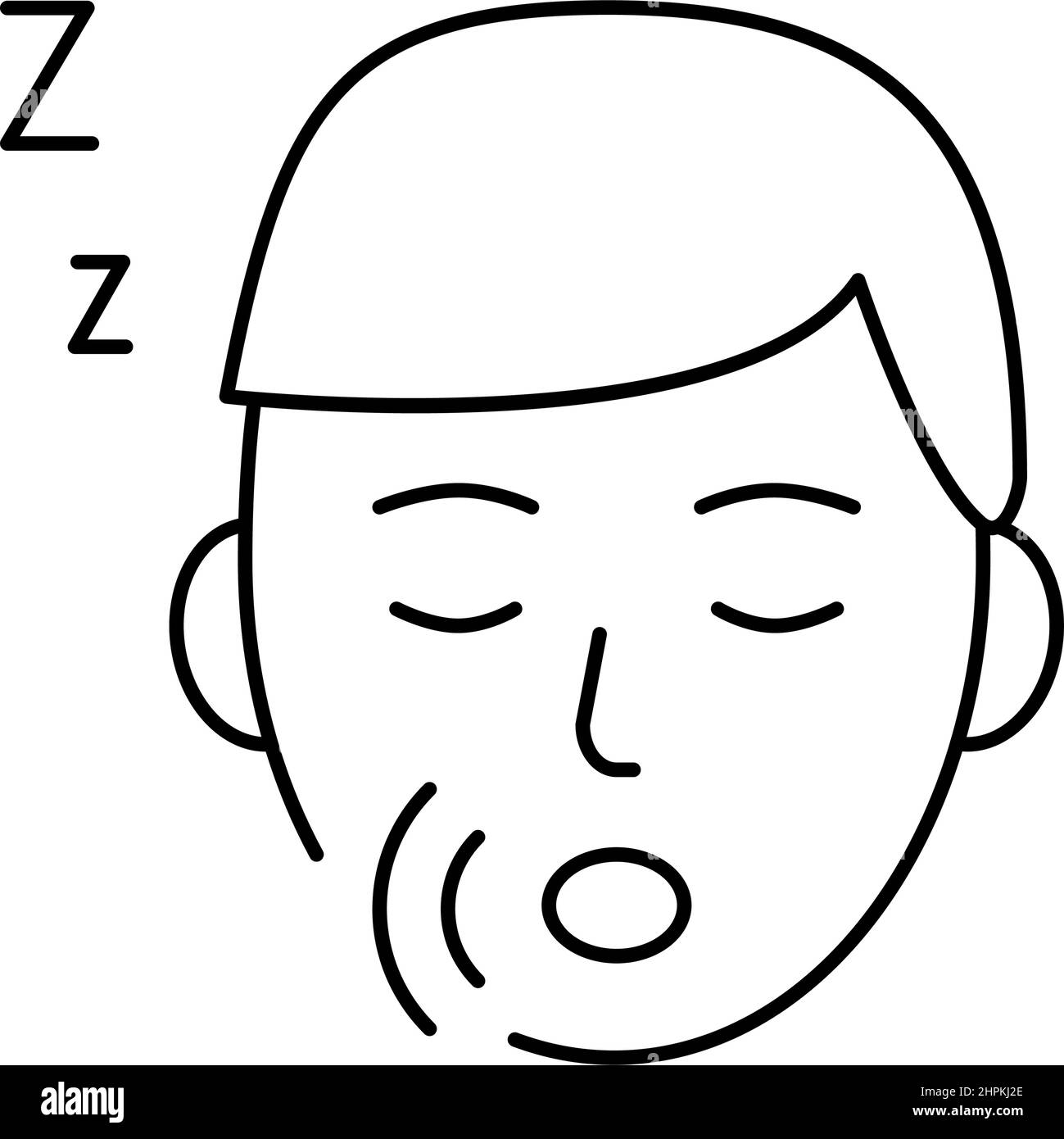 snore disease line icon vector illustration Stock Vector Image & Art ...