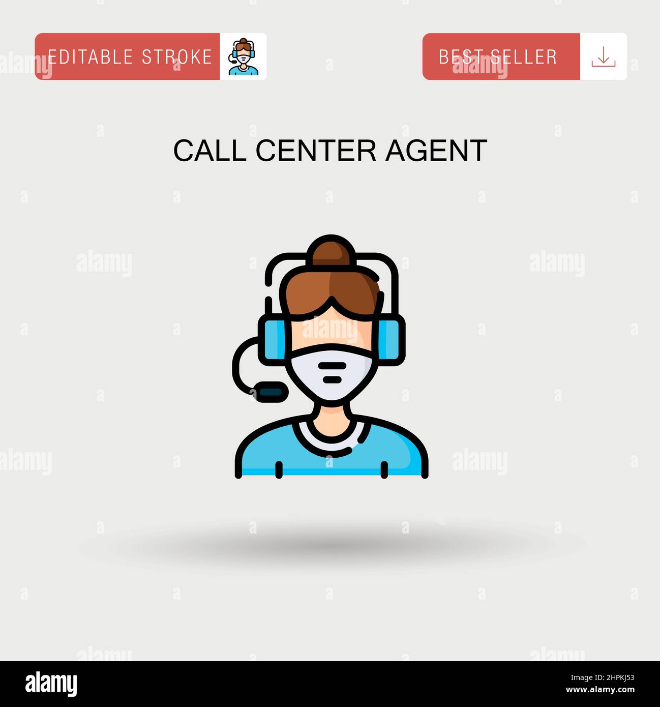 Female call center agent Stock Vector Images - Alamy