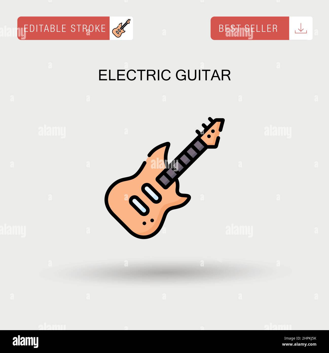 Electric guitar Simple vector icon Stock Vector Image & Art - Alamy