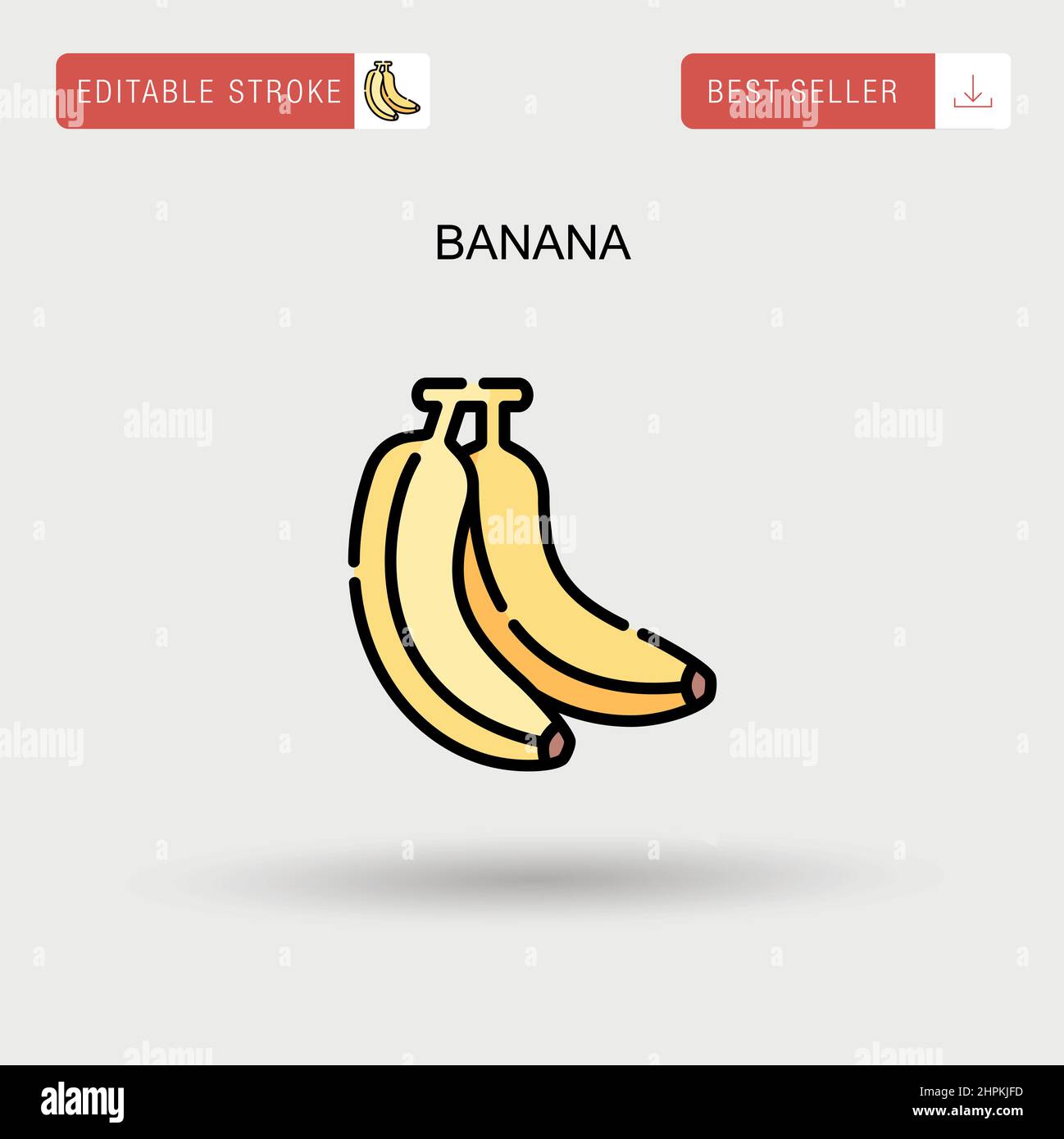 Banana Simple vector icon Stock Vector Image & Art - Alamy
